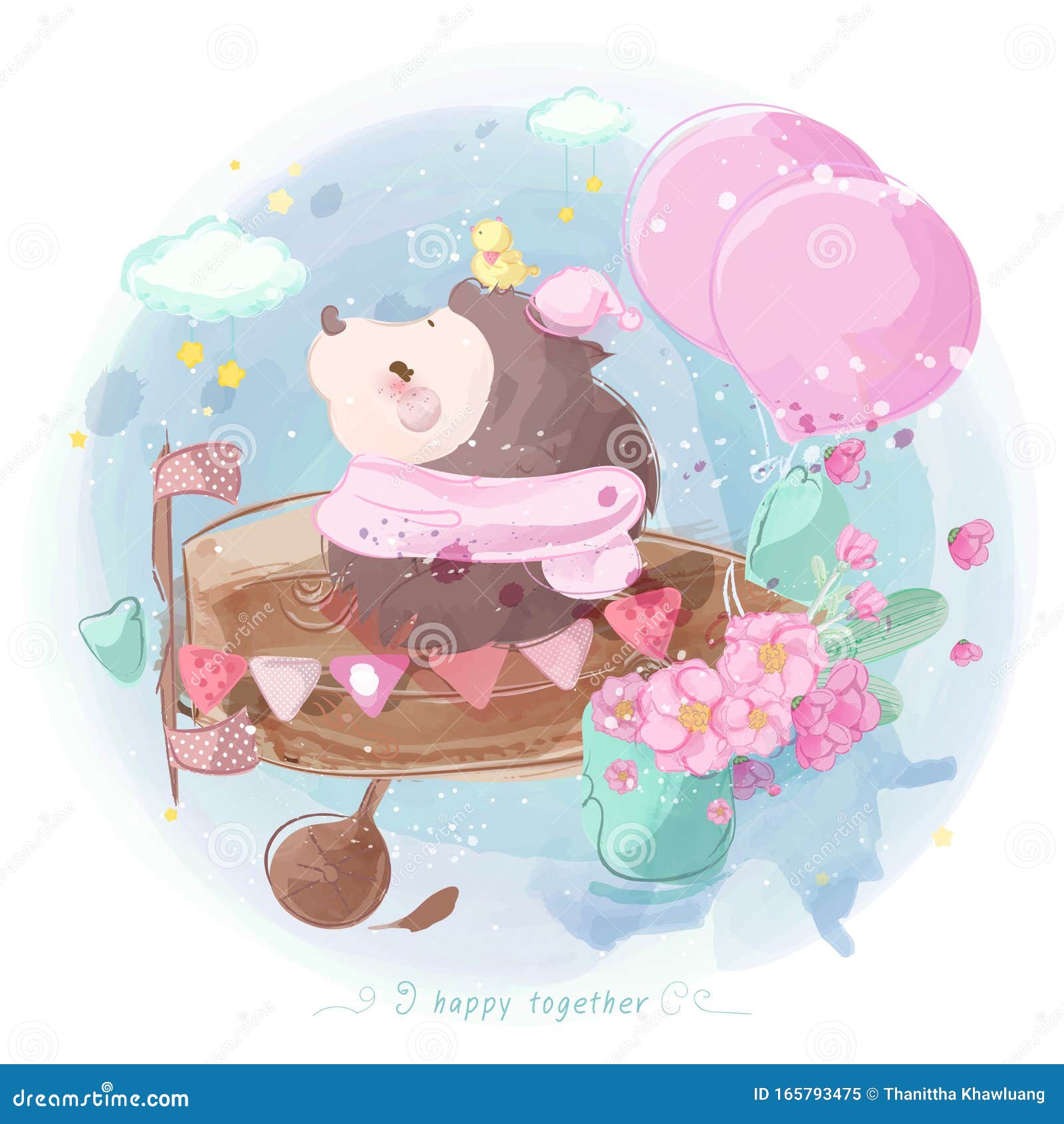 Hand Drawn Parade Doodle Animals. Vector Illustration Stock ...