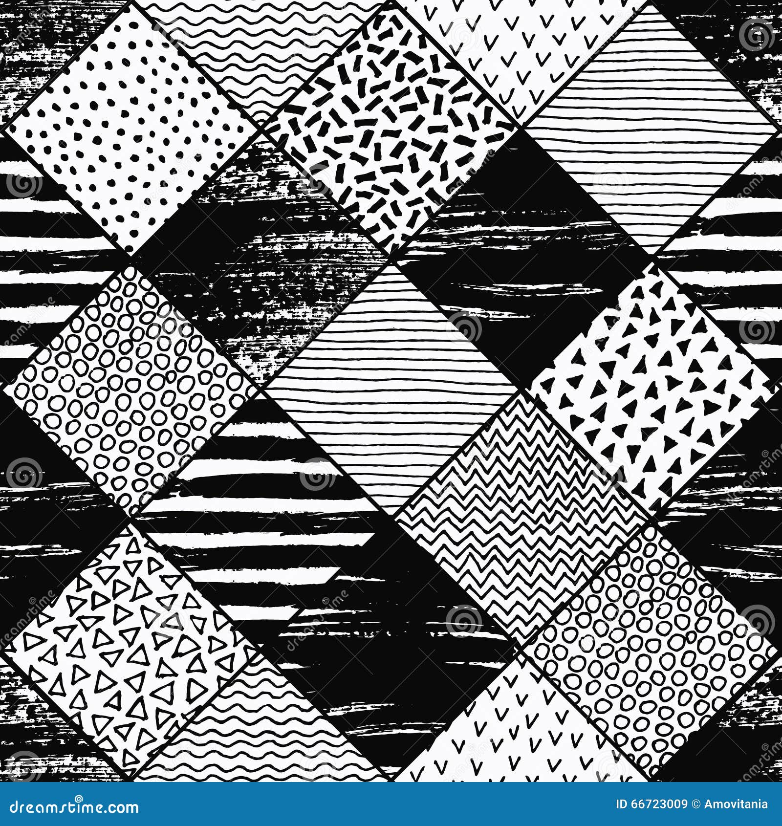 Hand Drawn Patchwork Background Stock Vector - Illustration of design ...