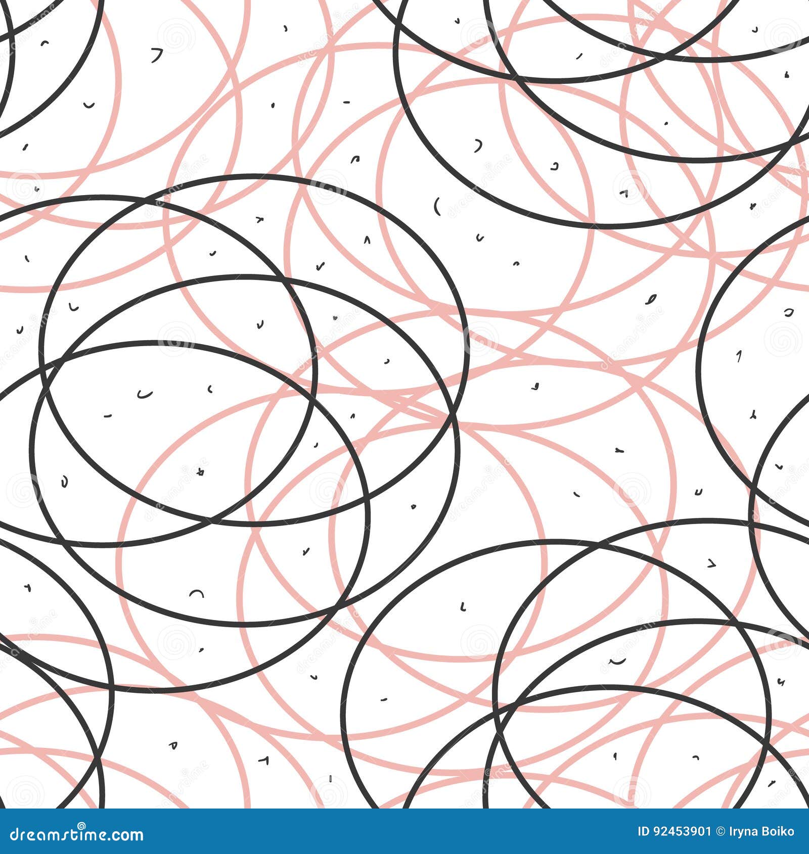 Hand Drawn Pattern with Circle. Doodle Design. Stock Vector ...