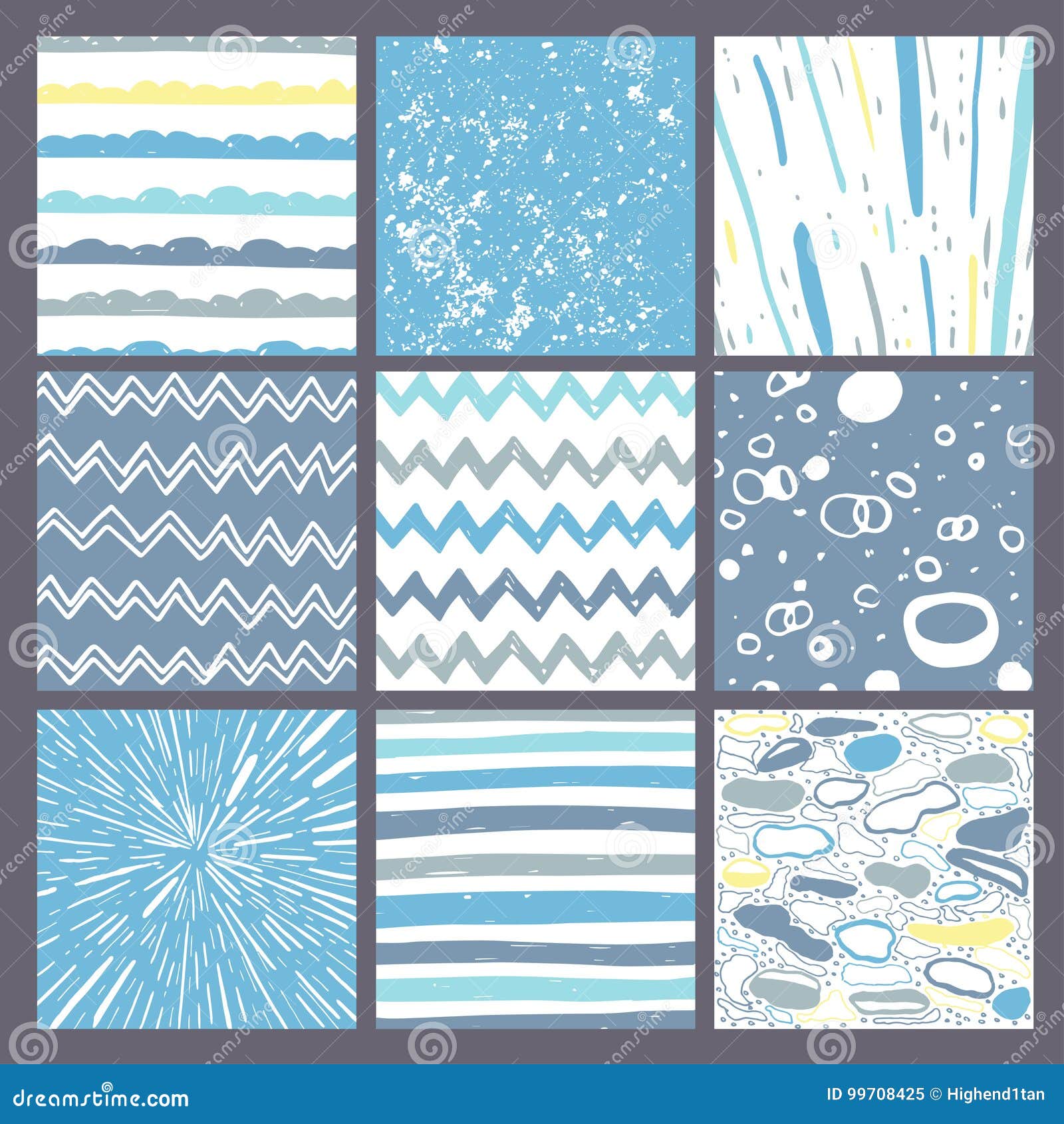 Hand Drawn Pattern Collection Stock Illustration - Illustration of ...