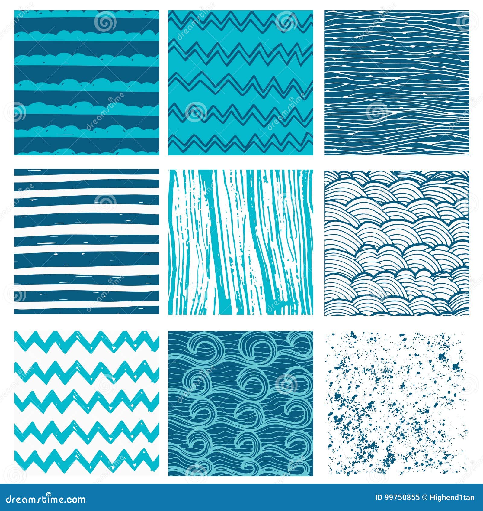 Hand Drawn Pattern Collection 9 Simple Textures for Backround, Fabric ...