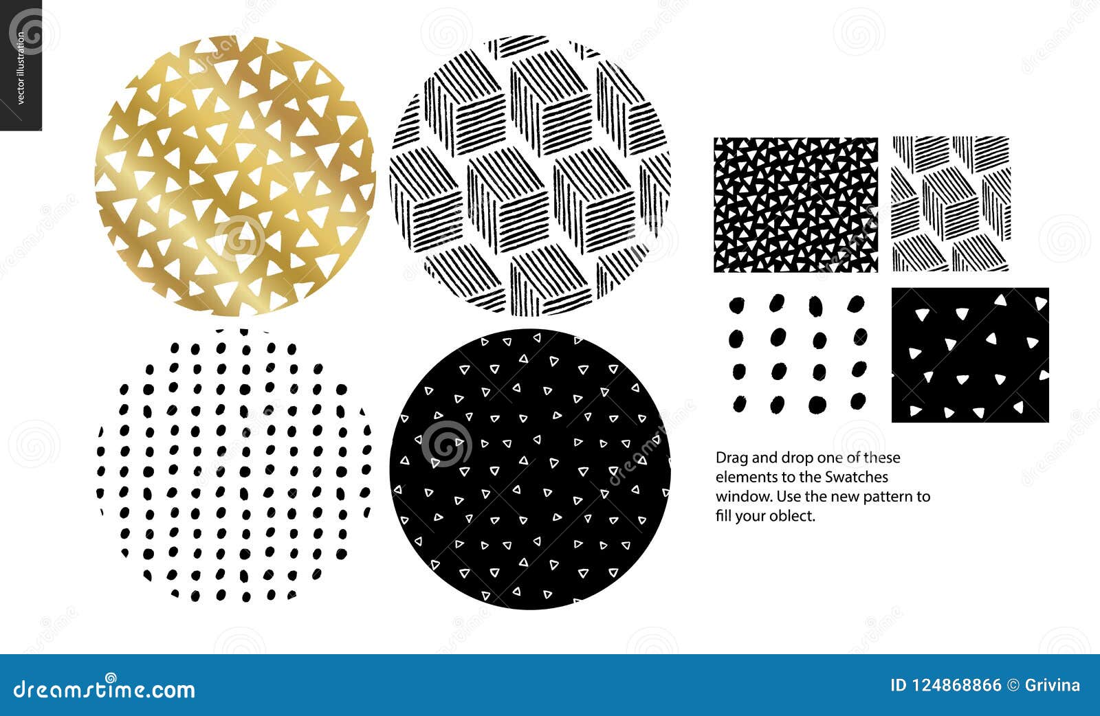 Hand Drawn Patterns - Rounded Stock Vector - Illustration of decoration ...