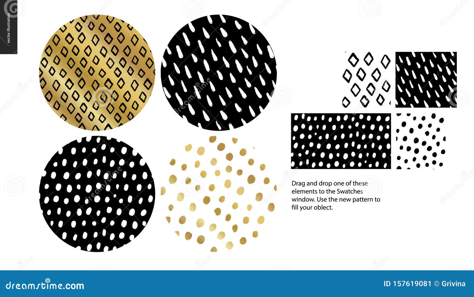 Hand Drawn Patterns - Rounded Stock Vector - Illustration of design ...