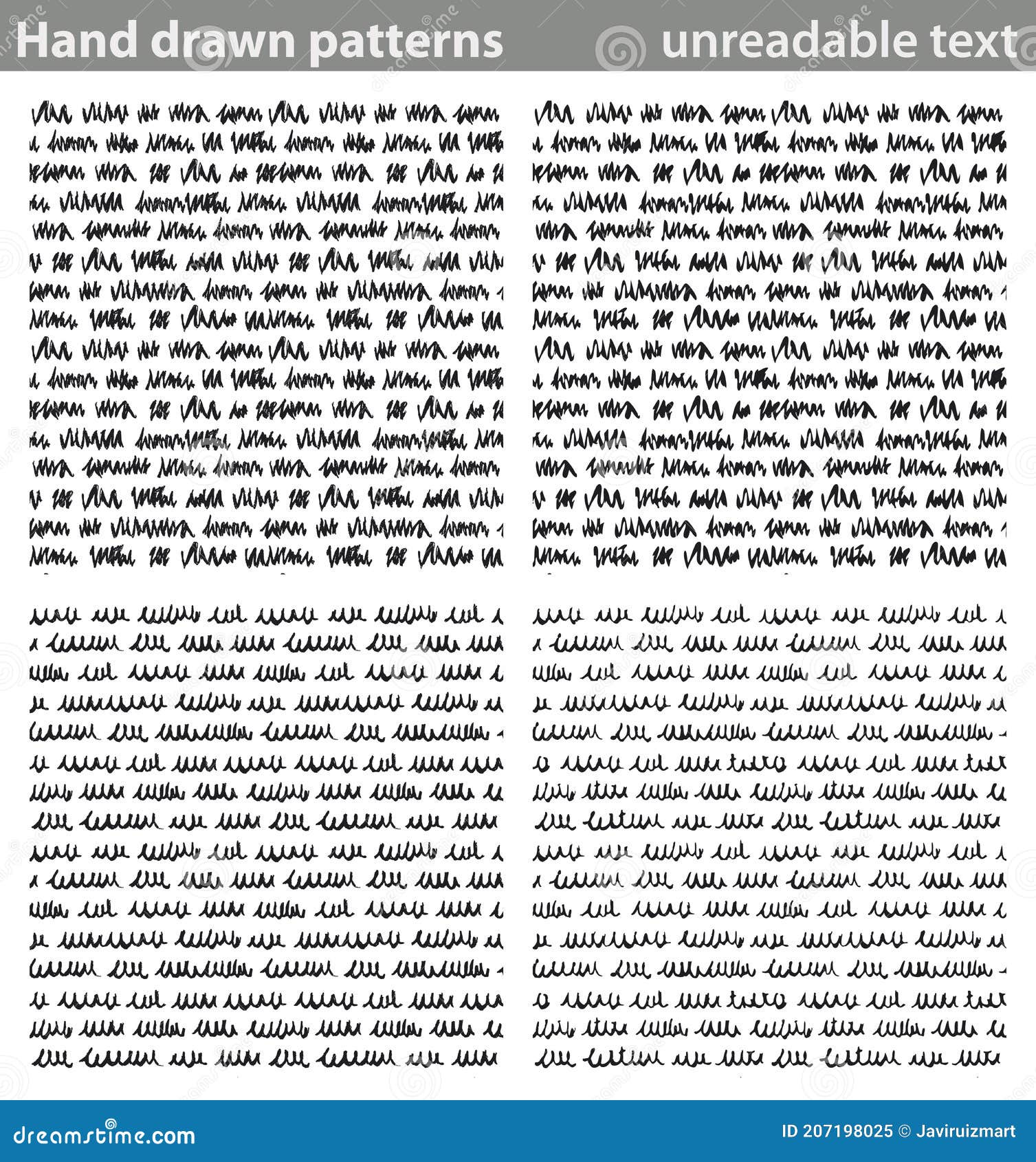 Unreadable Text. Template Lorem Ipsum Vector Illustration ...