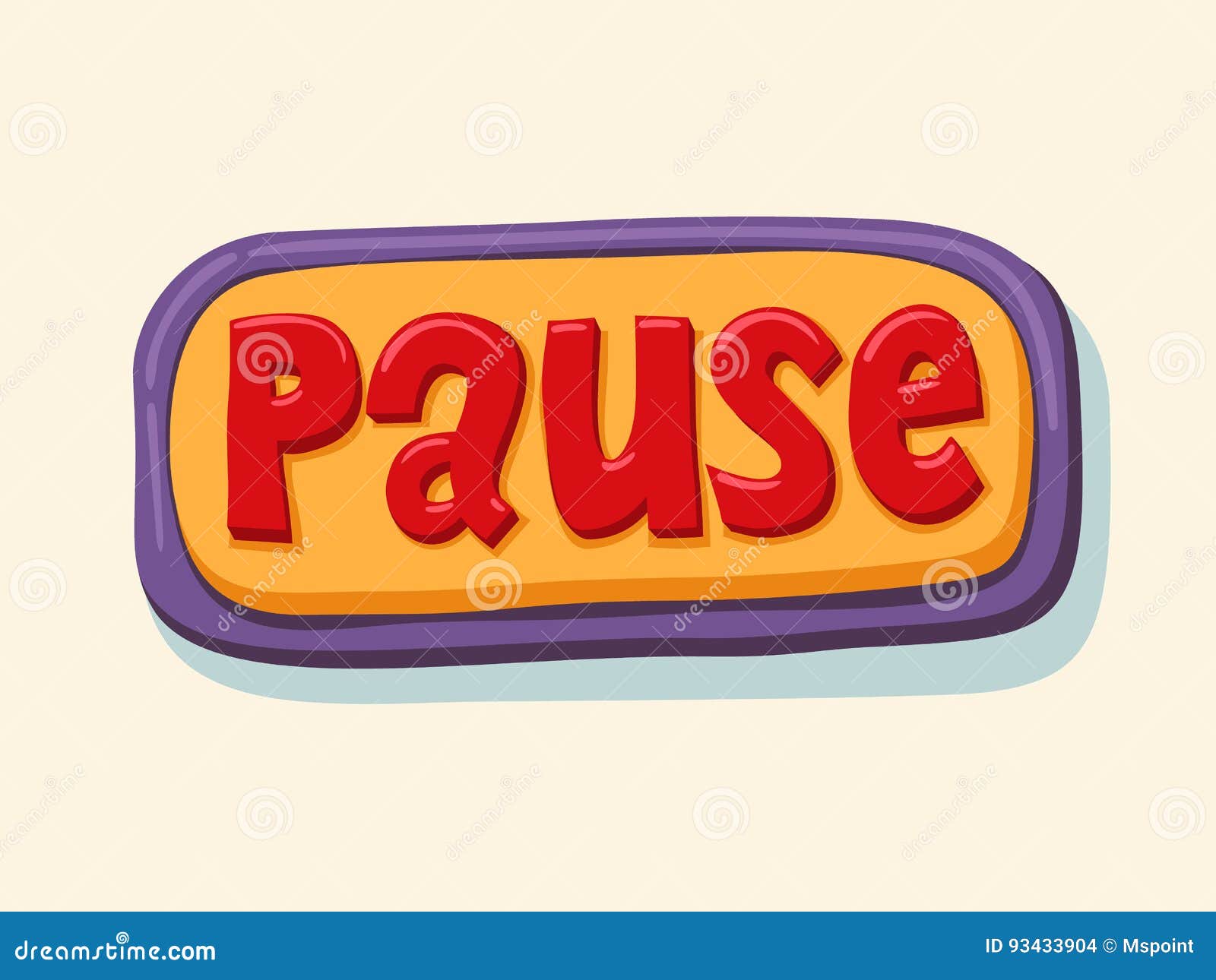 Cool Pause Button Vector Illustration | CartoonDealer.com #4739614
