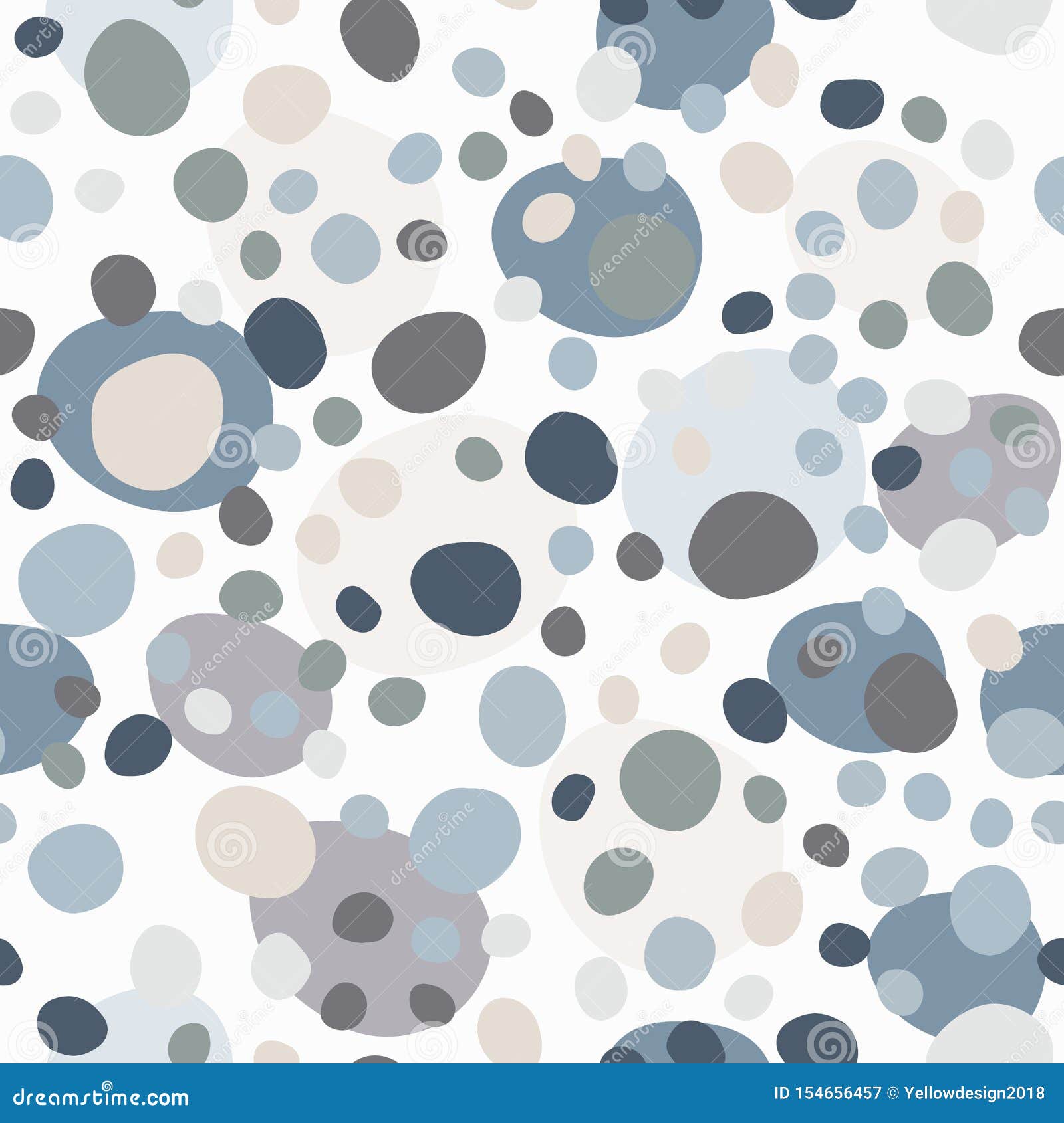 Hand Drawn Pebble Stones Seamless Pattern. Floor Marble Pattern Stock ...