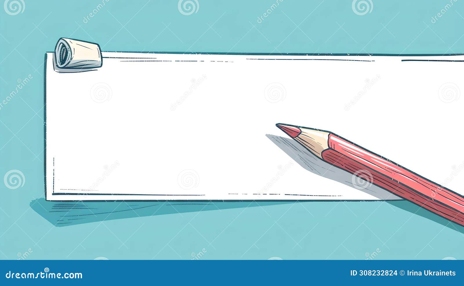 Hand-drawn Pencil and Blank Paper Ready for Brainstorming. Creative ...