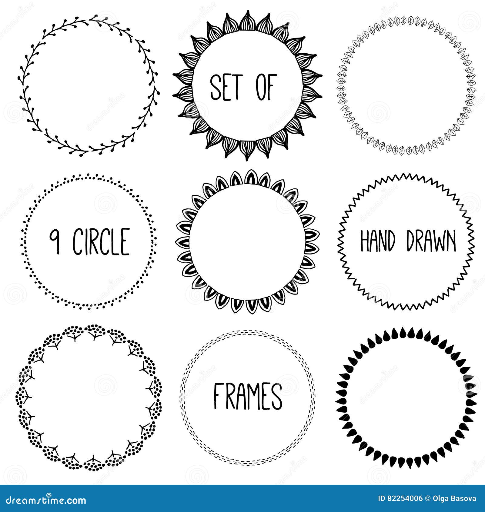 Hand Drawn Pencil Frame. Sketch Design Concept. Stock Vector ...