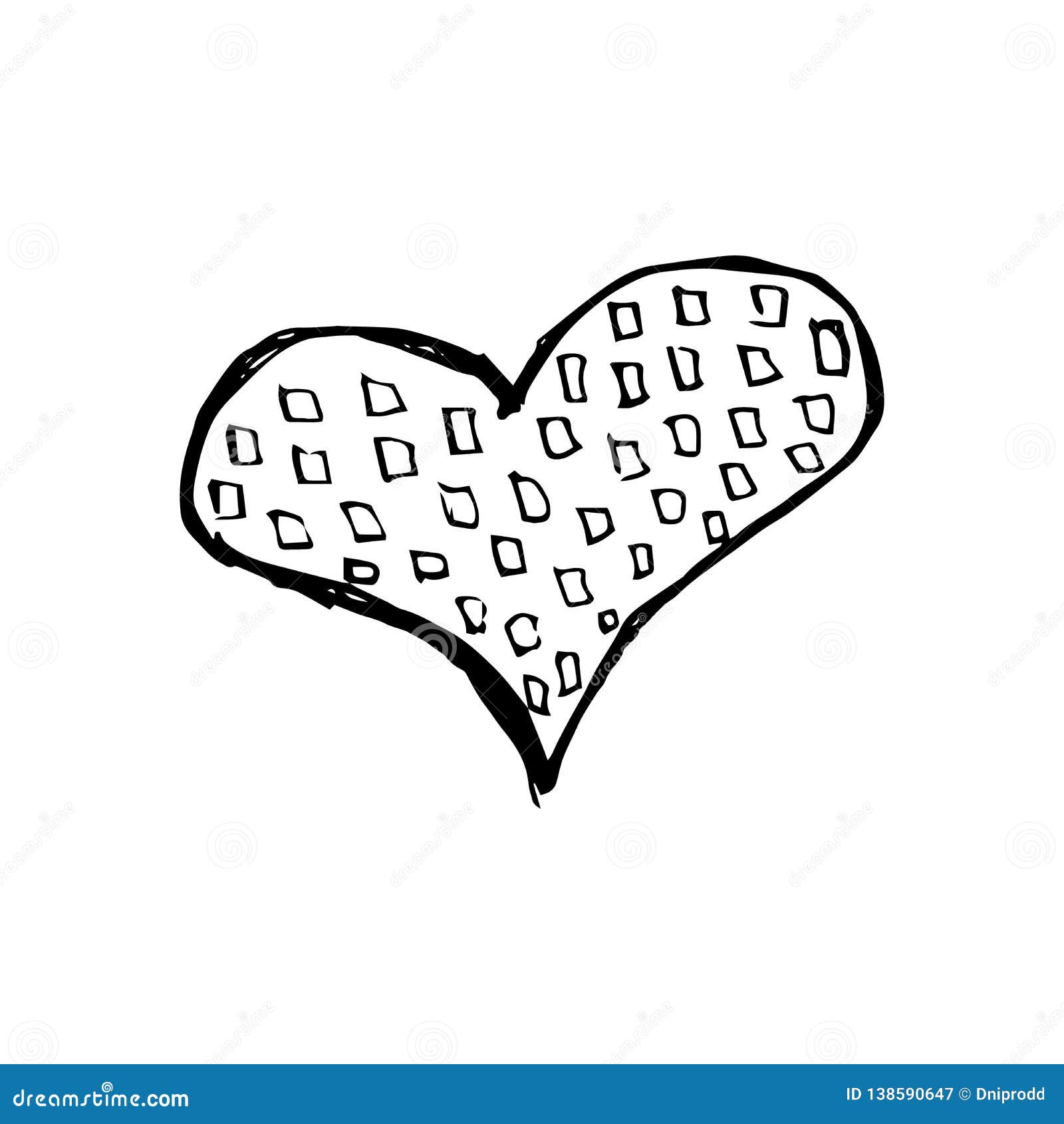Hand Drawn Pencil Scribble Hearts Stock Vector - Illustration of ...