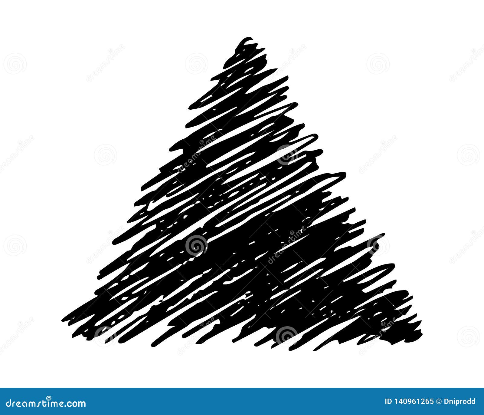 Hand Drawn Pencil Scribble Triangle Stock Vector - Illustration of hand ...