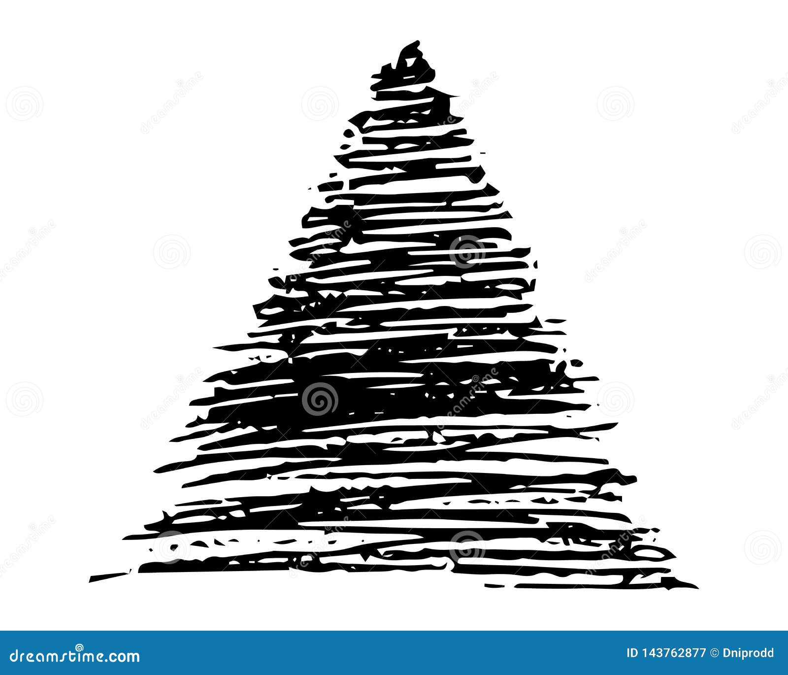 Hand Drawn Pencil Scribble Triangle Stock Vector - Illustration of ...