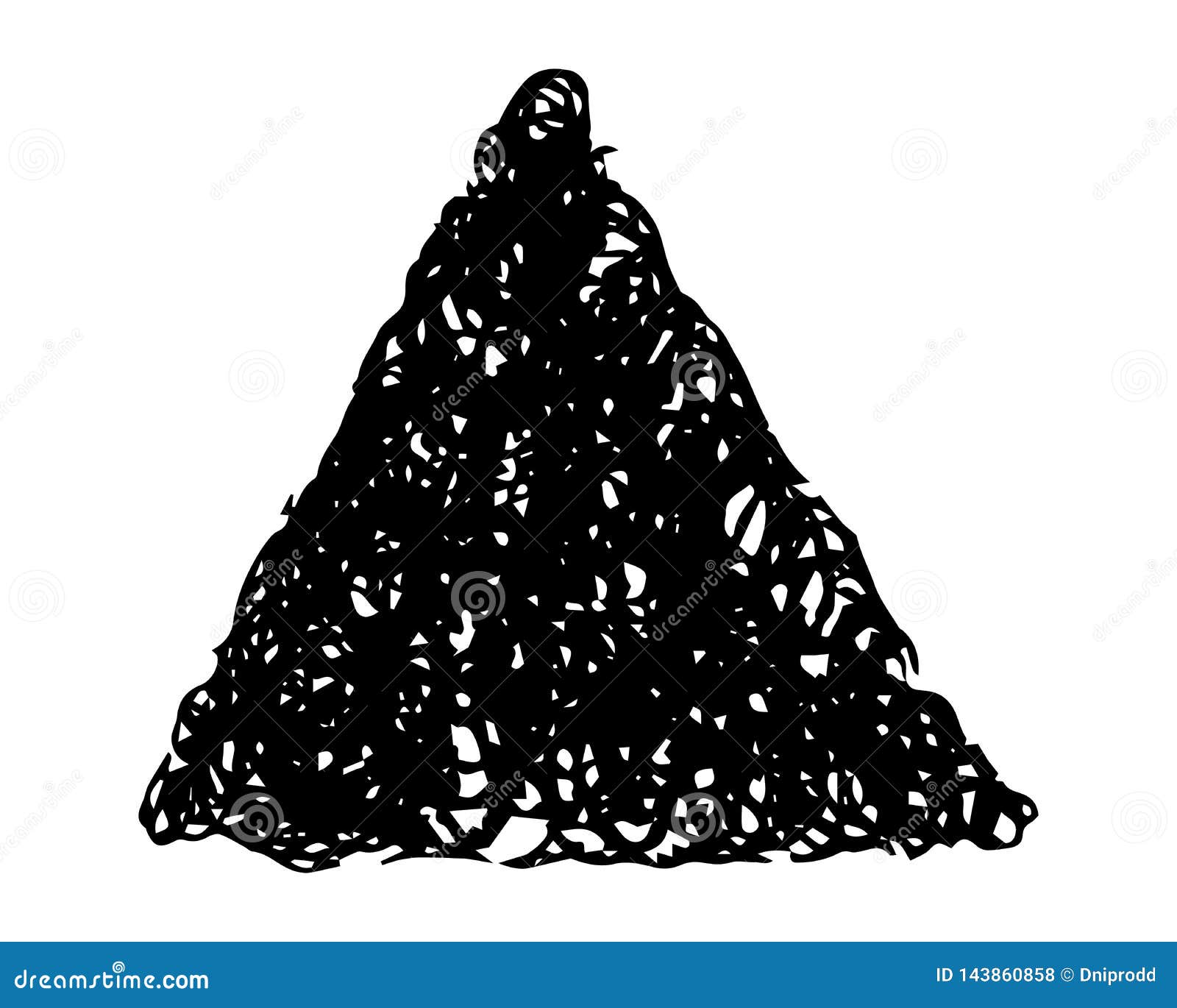 Hand Drawn Pencil Scribble Triangle Stock Vector - Illustration of ...