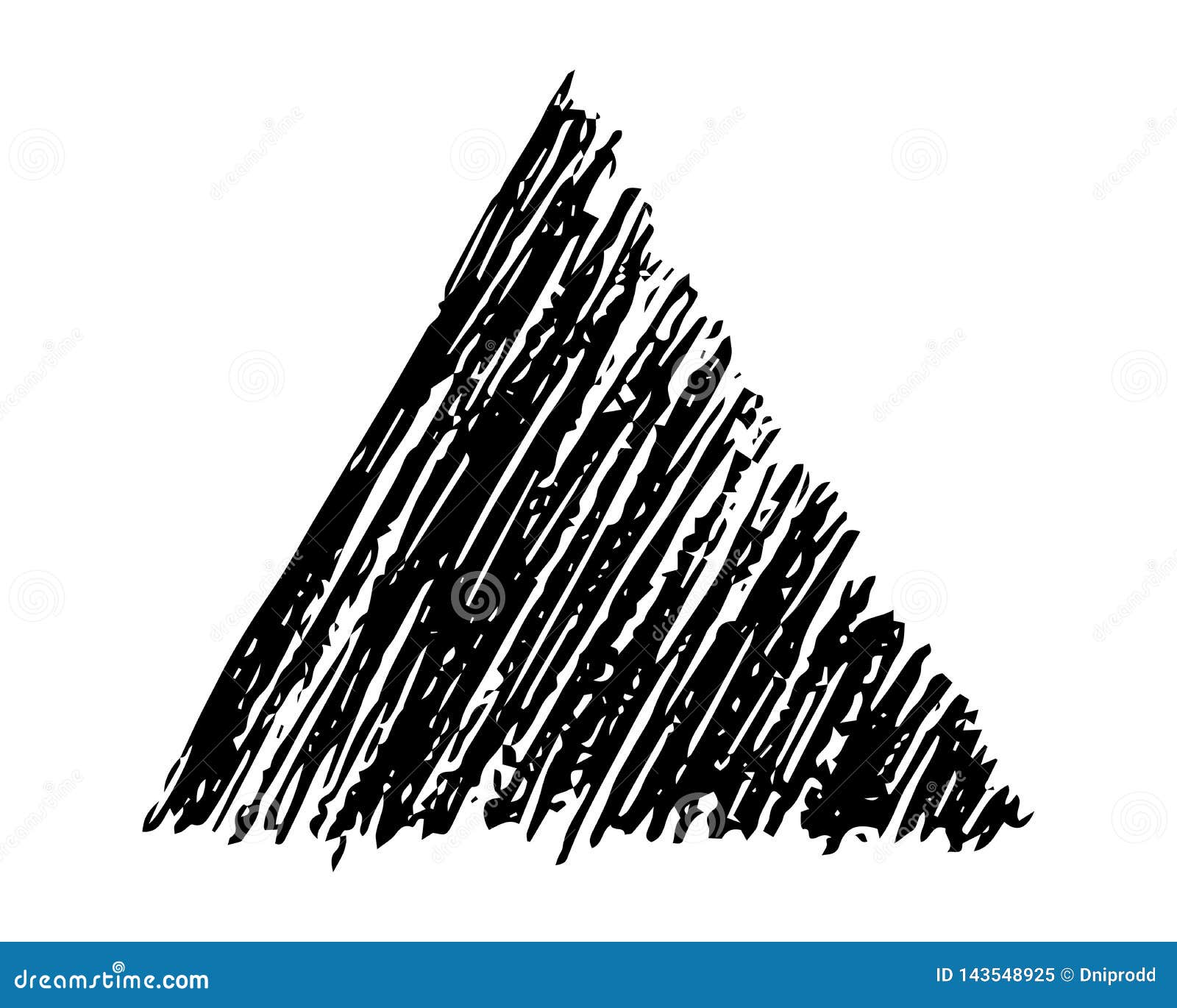Hand Drawn Pencil Scribble Triangle Stock Vector - Illustration of ...
