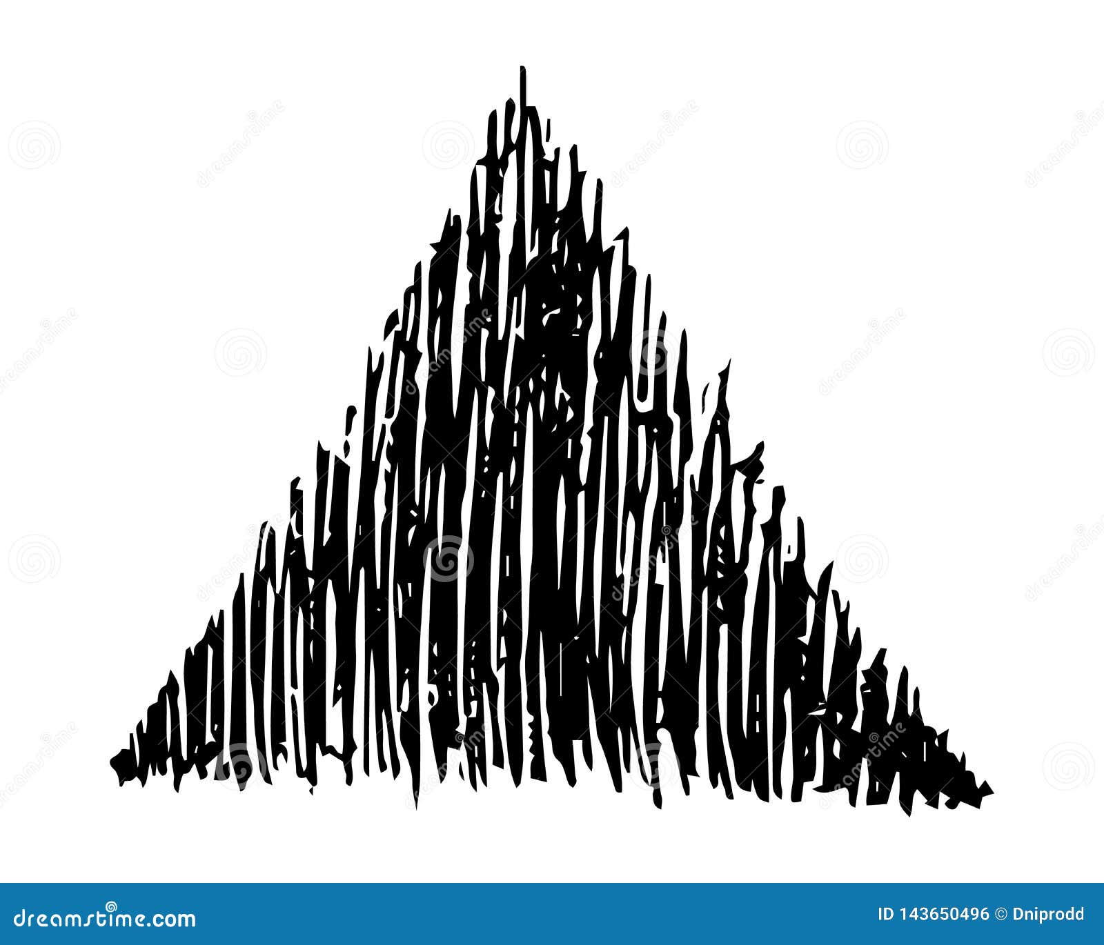 Hand Drawn Pencil Scribble Triangle Stock Vector - Illustration of logo ...