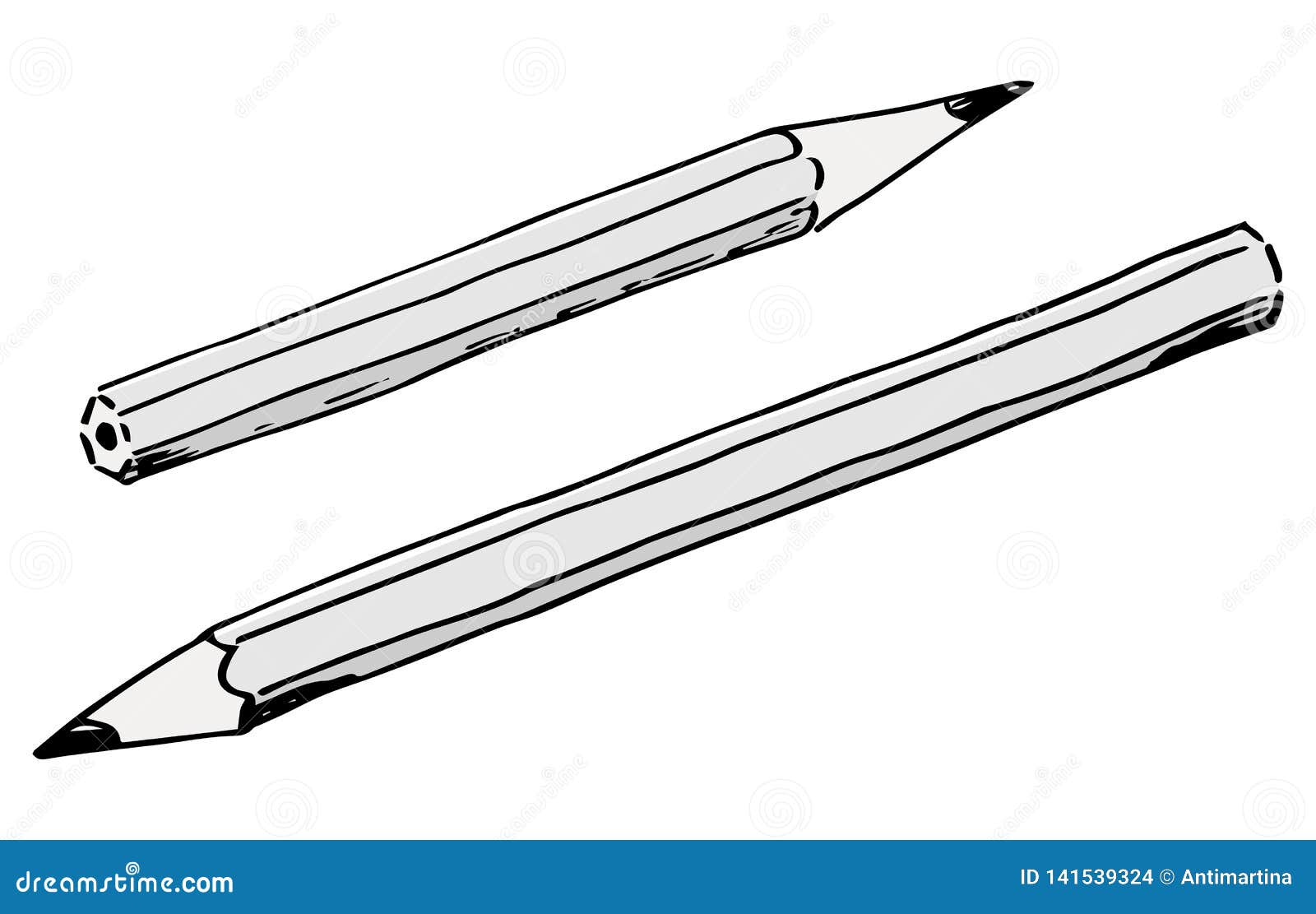 Hand drawn pencils stock vector. Illustration of graphite - 141539324