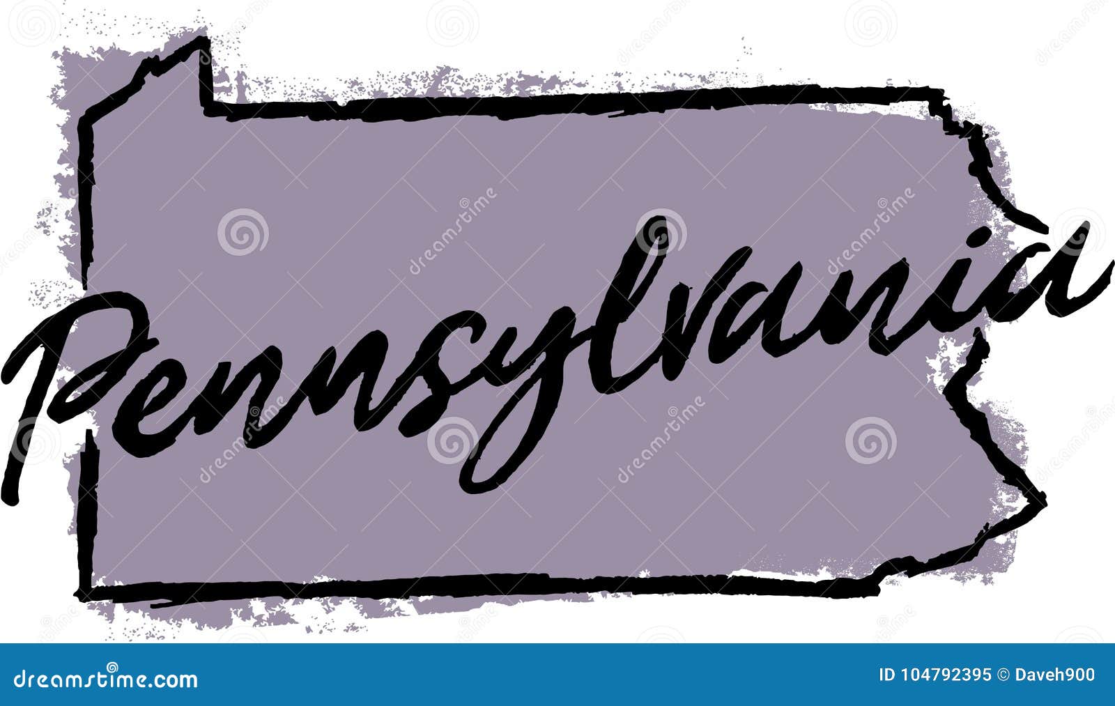 Pennsylvania State Outline Administrative And Political Vector Map In ... Pennsylvania State Outline Administrative And Political Vector Map In ...