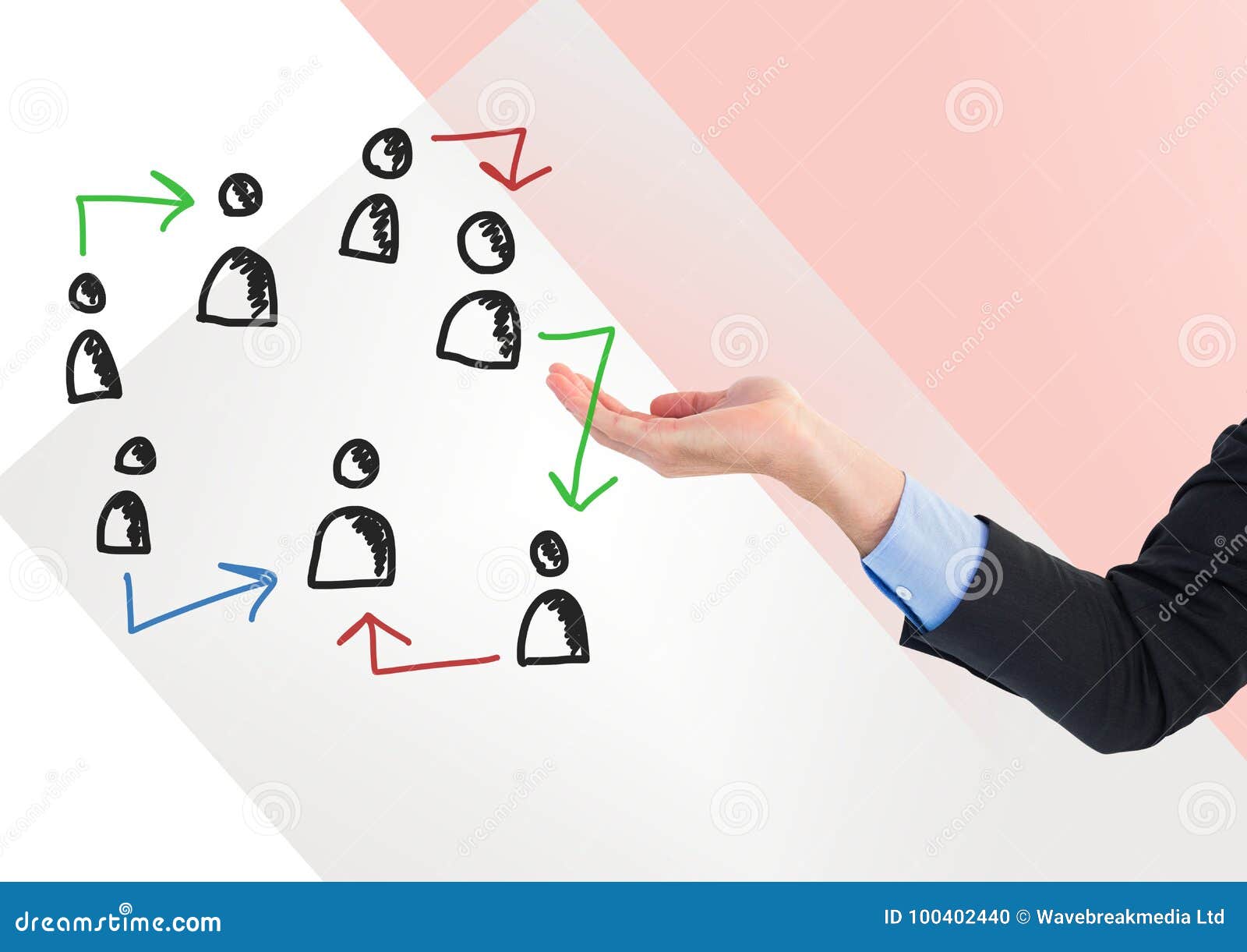 Hand-drawn People Profile Icons with Open Hand Stock Photo - Image of ...