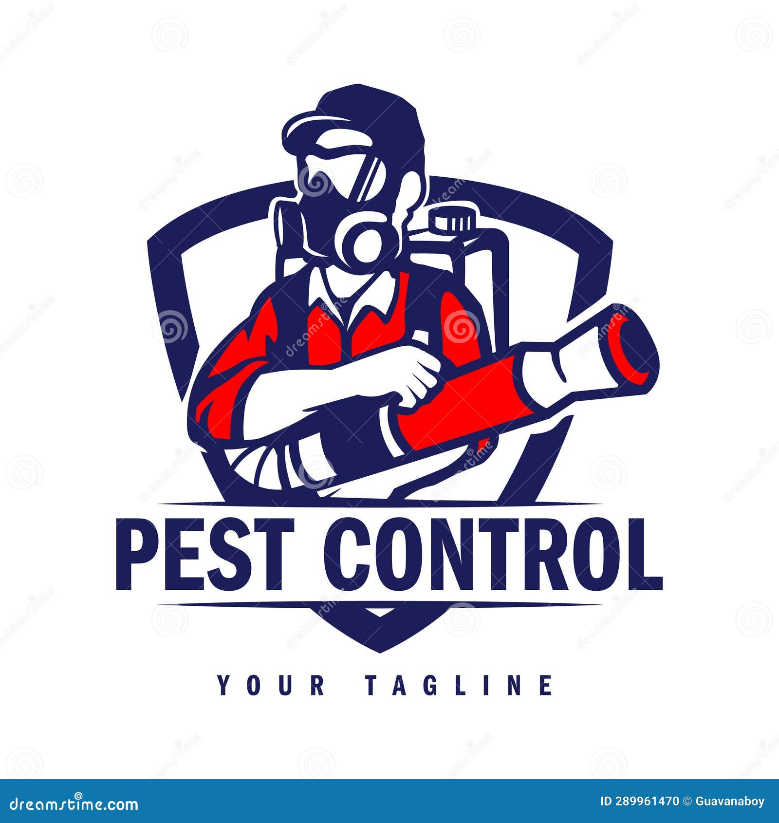 Hand-drawn Pest Control Logo Design Vector Illustration Stock ...