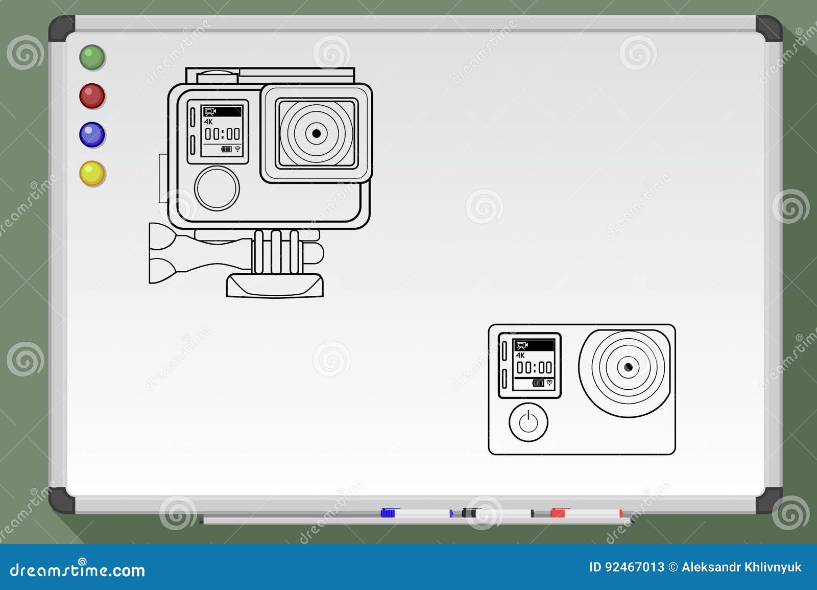 Hand drawn photo camera stock illustration. Illustration of doodle ...