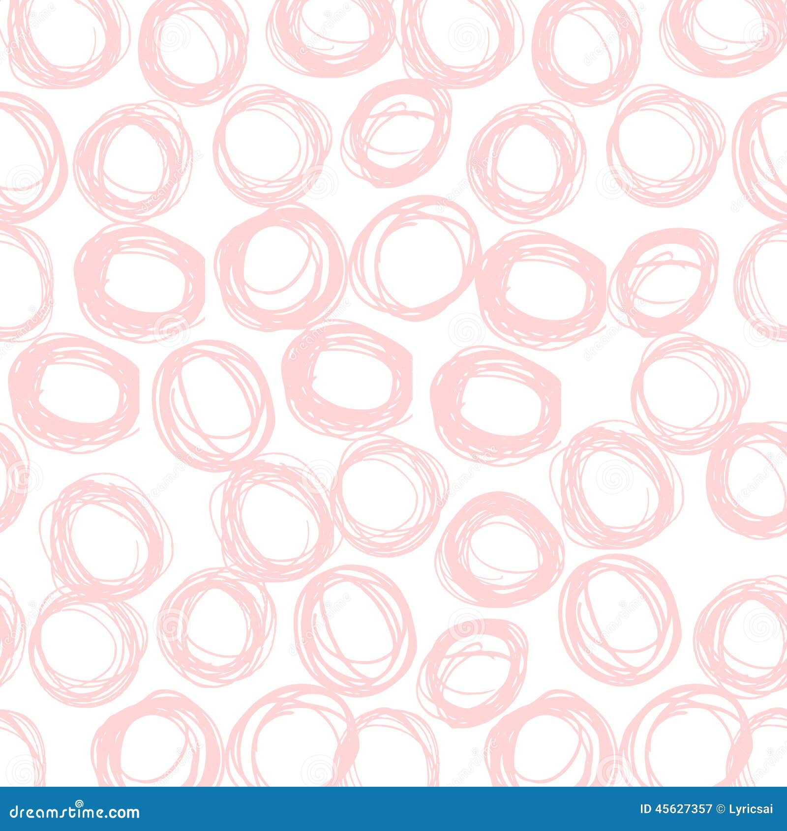 Hand drawn pink circles stock vector. Illustration of circles - 45627357