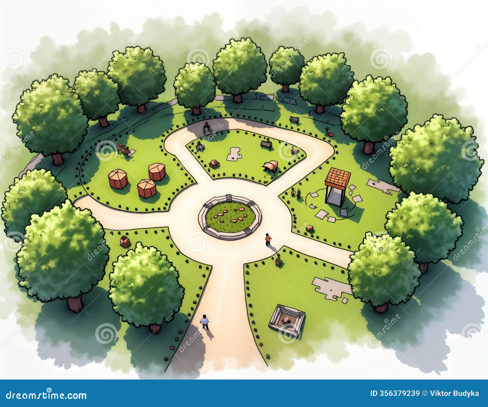 Zoo Park Map. Layout Of Animal Enclosures. Visitor And Employee ...