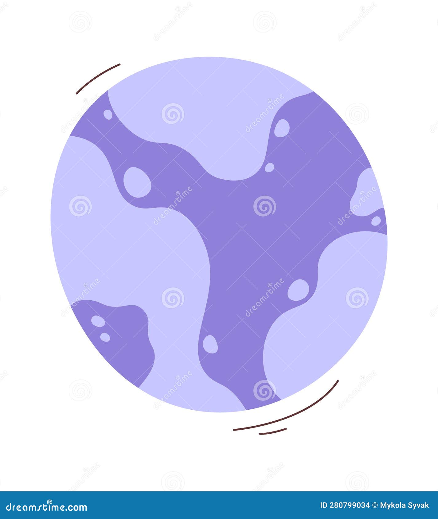 Hand Drawn Planet stock vector. Illustration of space - 280799034