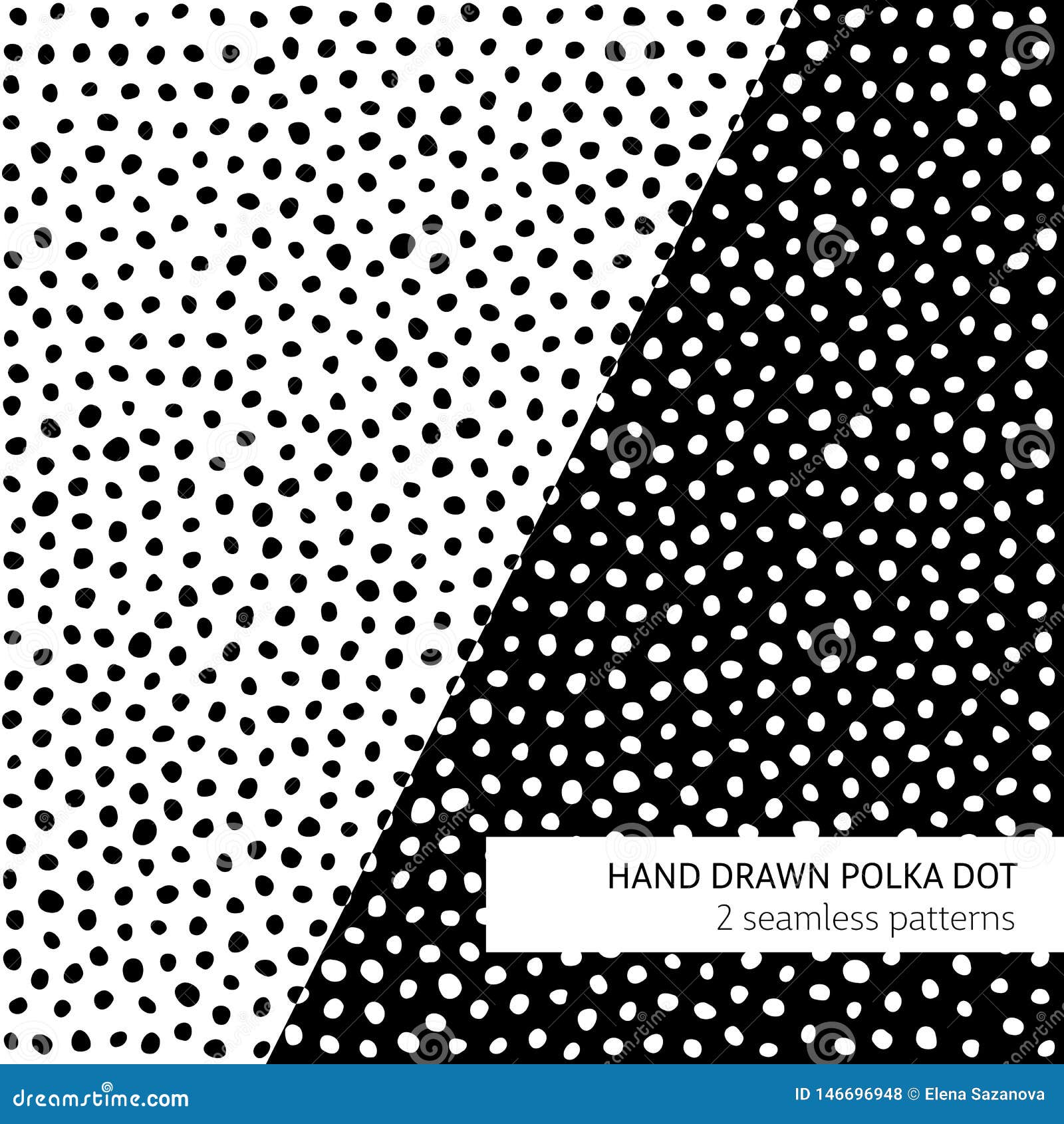 Hand Drawn Polka Dot Patterns Stock Vector - Illustration of retro ...