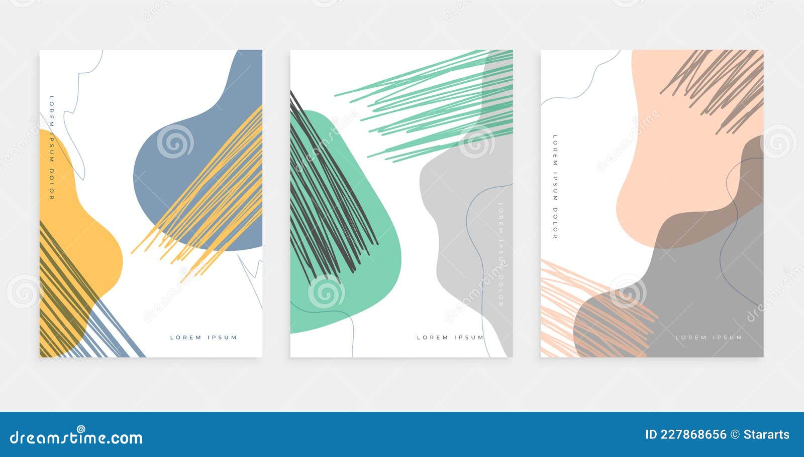 Hand Drawn Poster Design in Contemporary Style Stock Vector ...