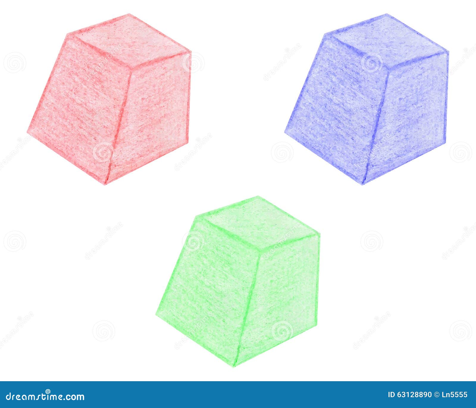 Hand drawn prisms stock vector. Illustration of drawing - 63128890