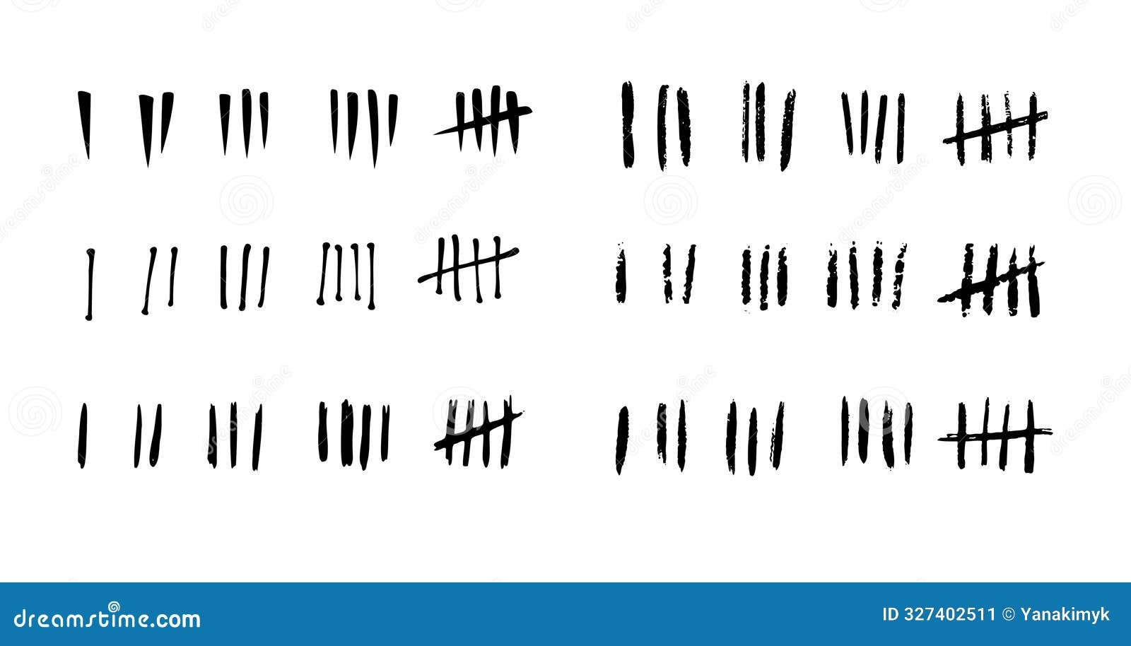 Hand Drawn Prison Wall Doodle Sticks Lines Counter Stock Illustration ...