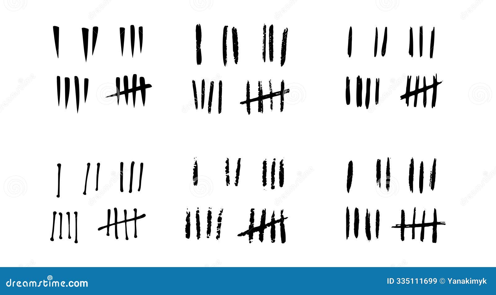 Hand Drawn Prison Wall Doodle Sticks Lines Counter Stock Vector ...