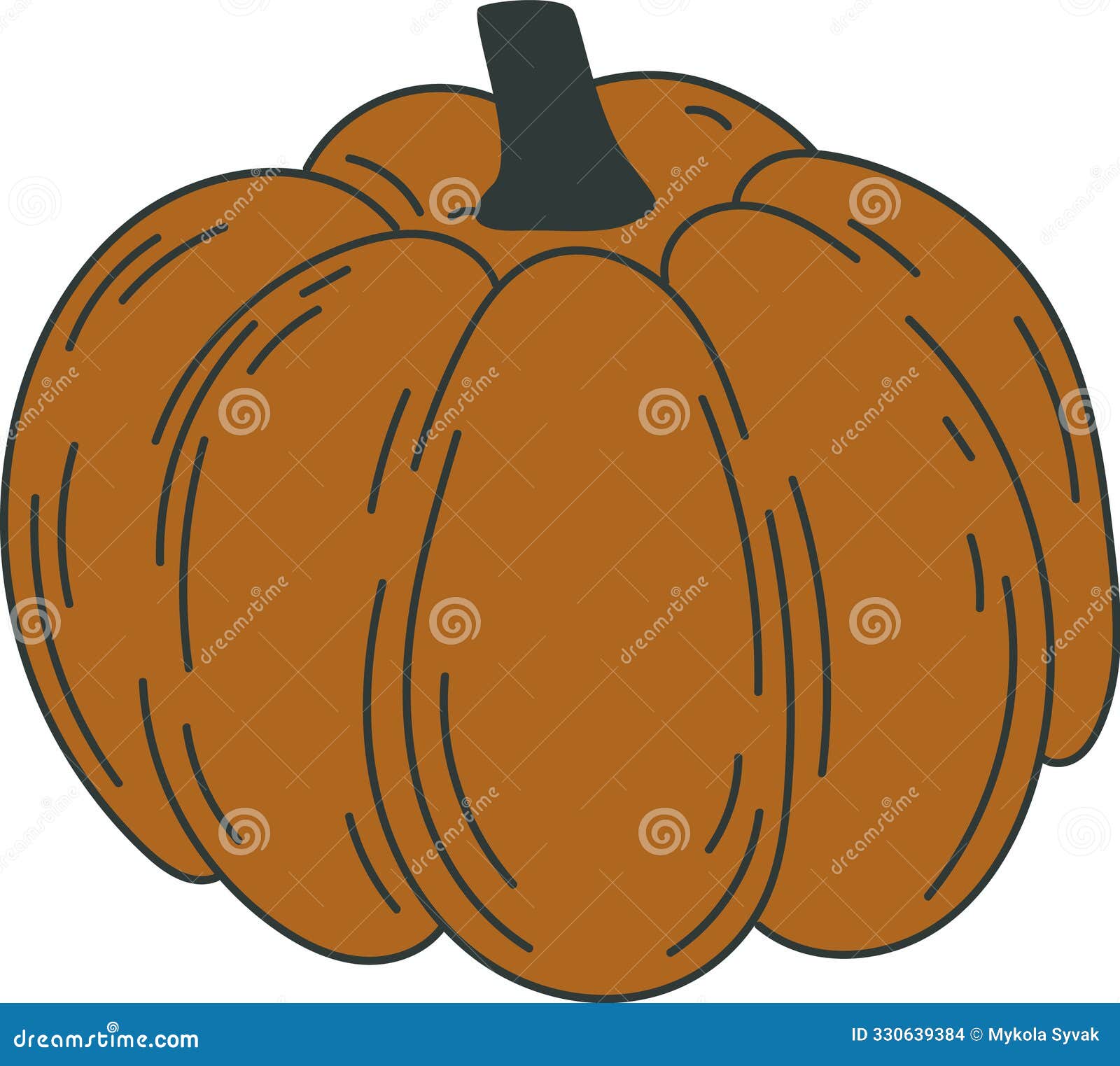 Hand Drawn Pumpkin Sketch stock illustration. Illustration of vector ...
