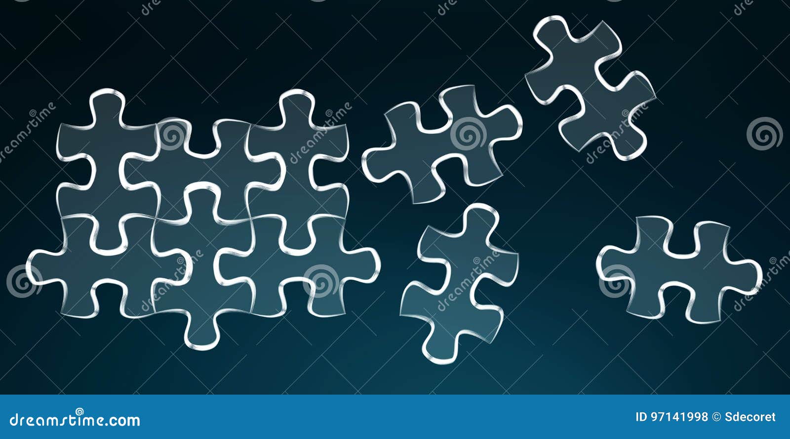 Hand-drawn Puzzle Pieces Game Sketch Stock Illustration - Illustration ...