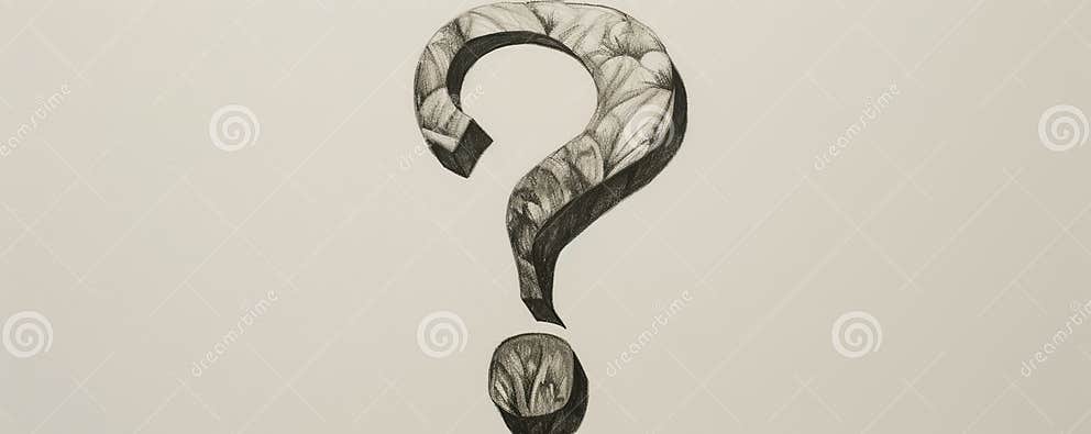 Hand-drawn Question Mark with Artistic Floral Patterns Stock Image ...