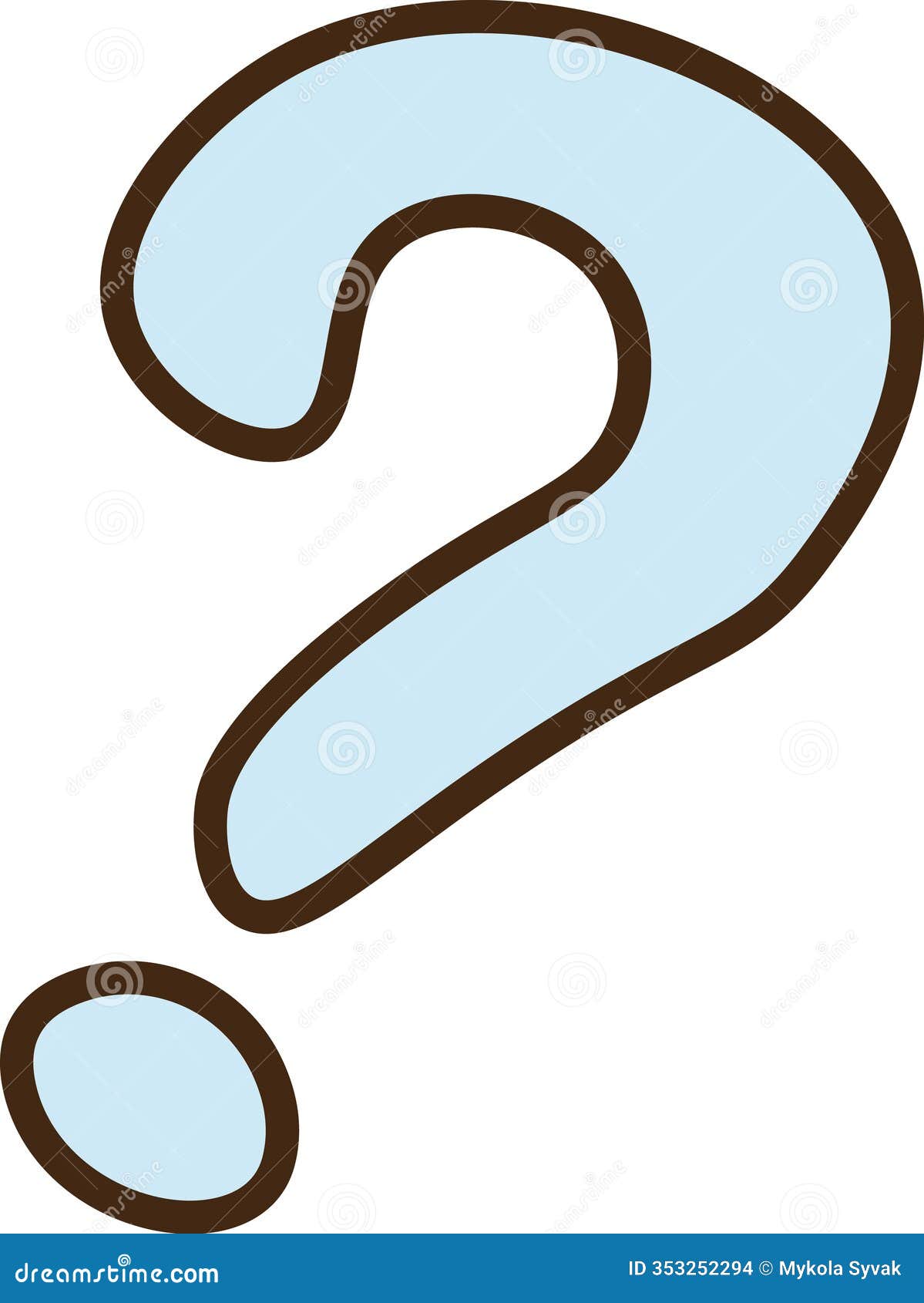 Hand Drawn Question Mark stock illustration. Illustration of mark ...