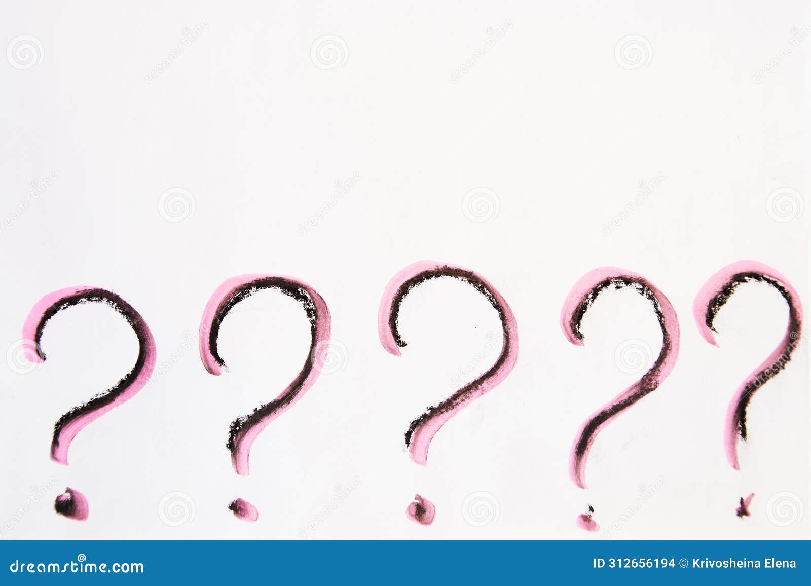 Hand-drawn Question Mark, Boldly Marked in Black on a White Sheet of ...