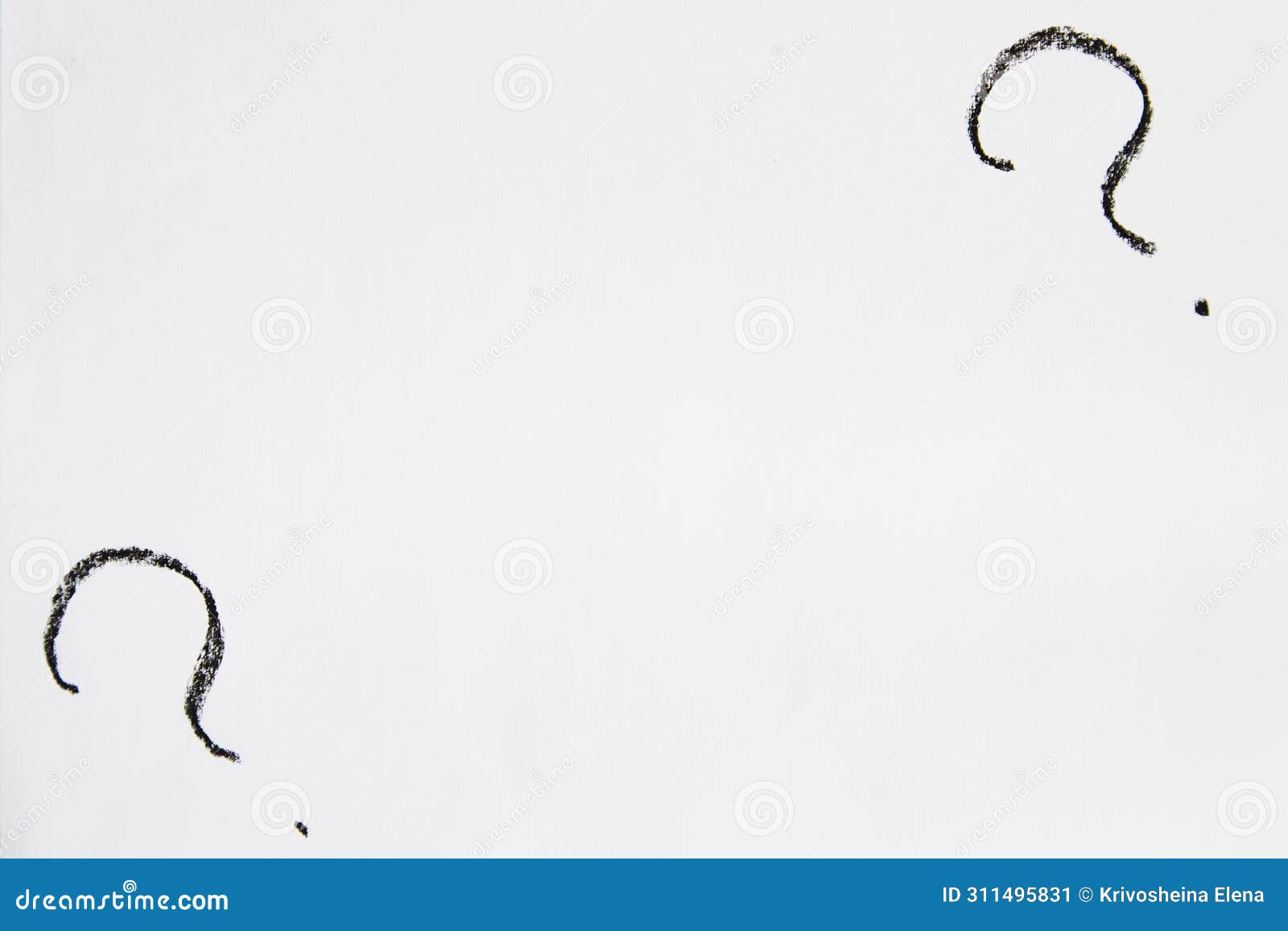 Hand-drawn Question Mark, Boldly Marked in Black on a White Sheet of ...