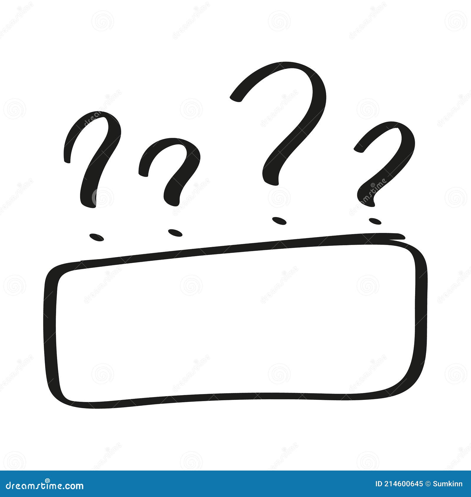 Hand drawn question mark. stock vector. Illustration of frequently ...