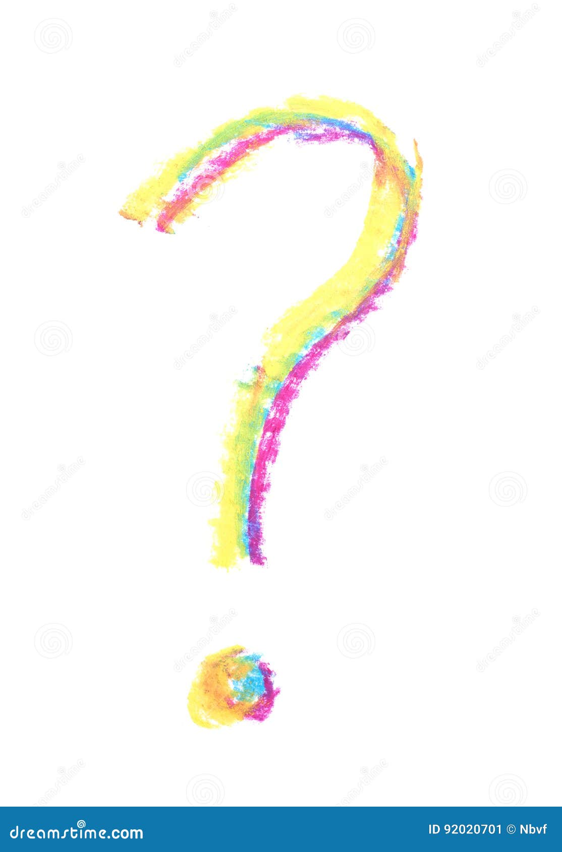 Hand Drawn Question Mark Symbol Isolated Stock Illustration ...