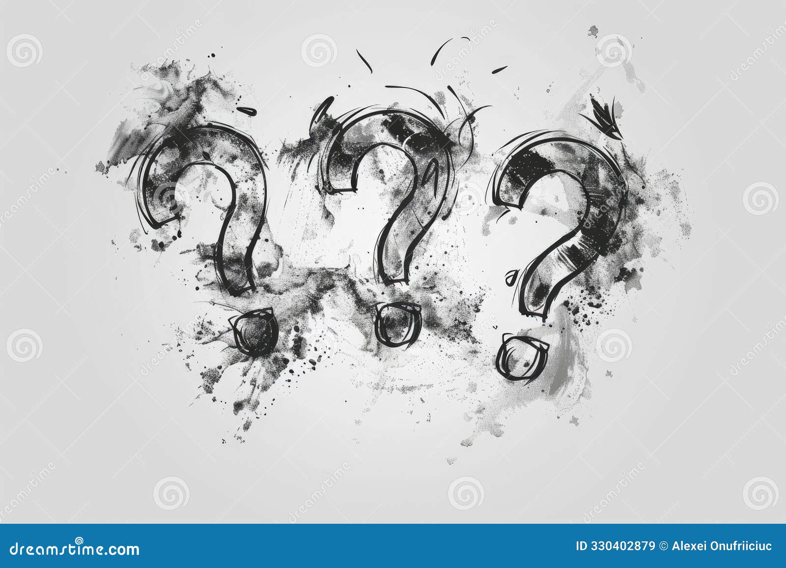 Hand Drawn Question Marks are Illustrated on a Clean White Background ...
