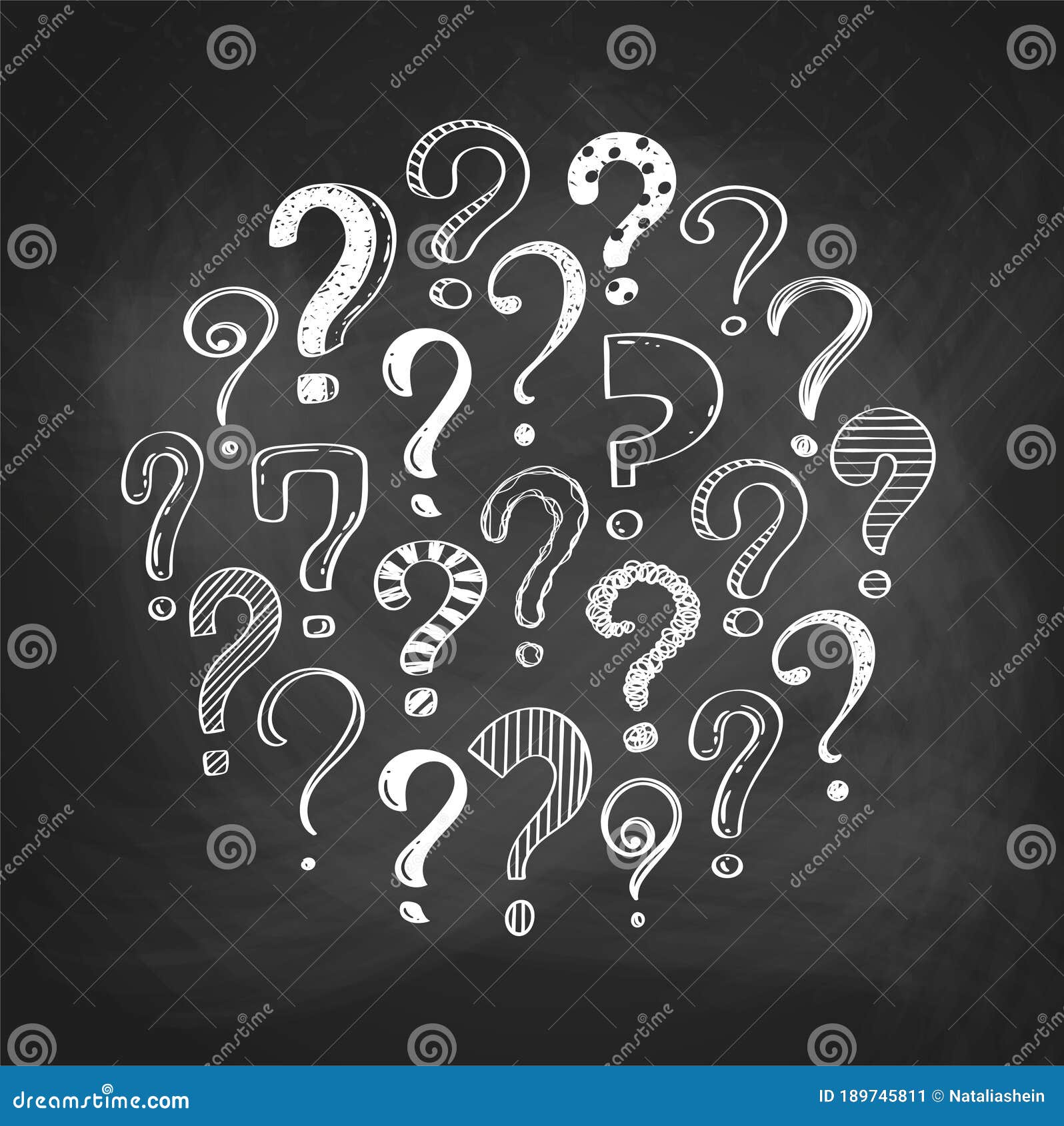 A Drawn Question Mark. Question Symbol. Hand-drawn Interrogation Icons ...