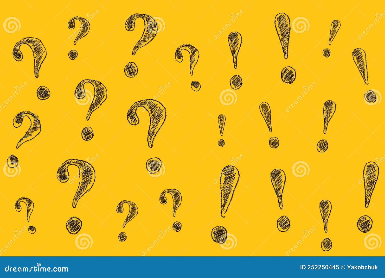 Question and Exclamation Marks on Yellow Background Stock Image - Image ...