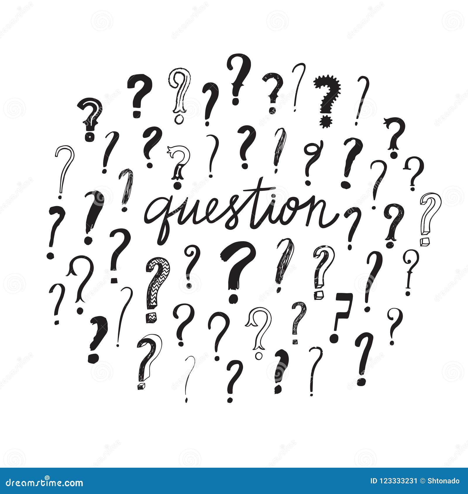 Hand Drawn Question Marks Set. Stock Illustration - Illustration of ... Hand Drawn Question Marks Set. Stock Illustration - Illustration of ...