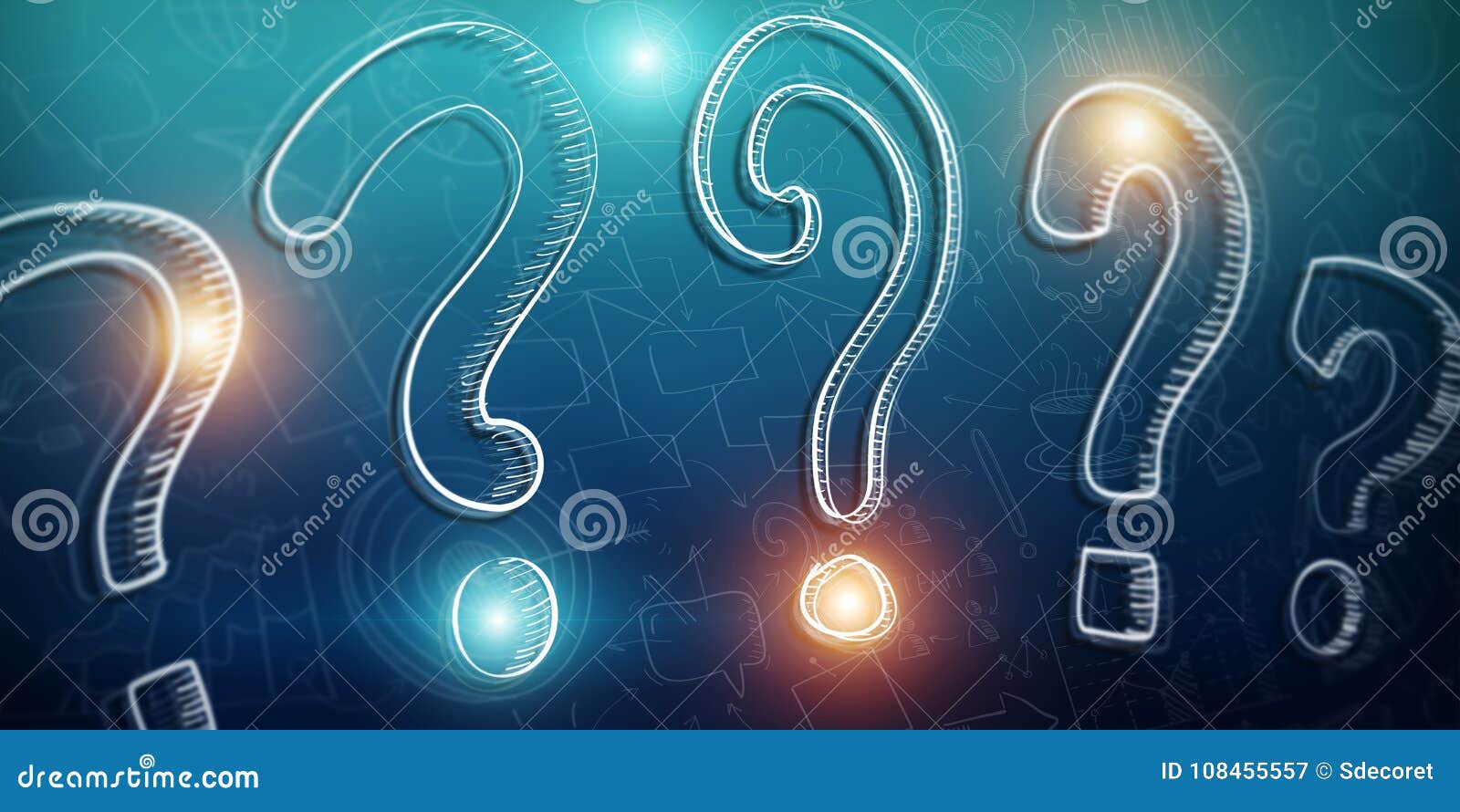 Hand Drawn Question Marks Sketch Stock Illustration - Illustration of ...