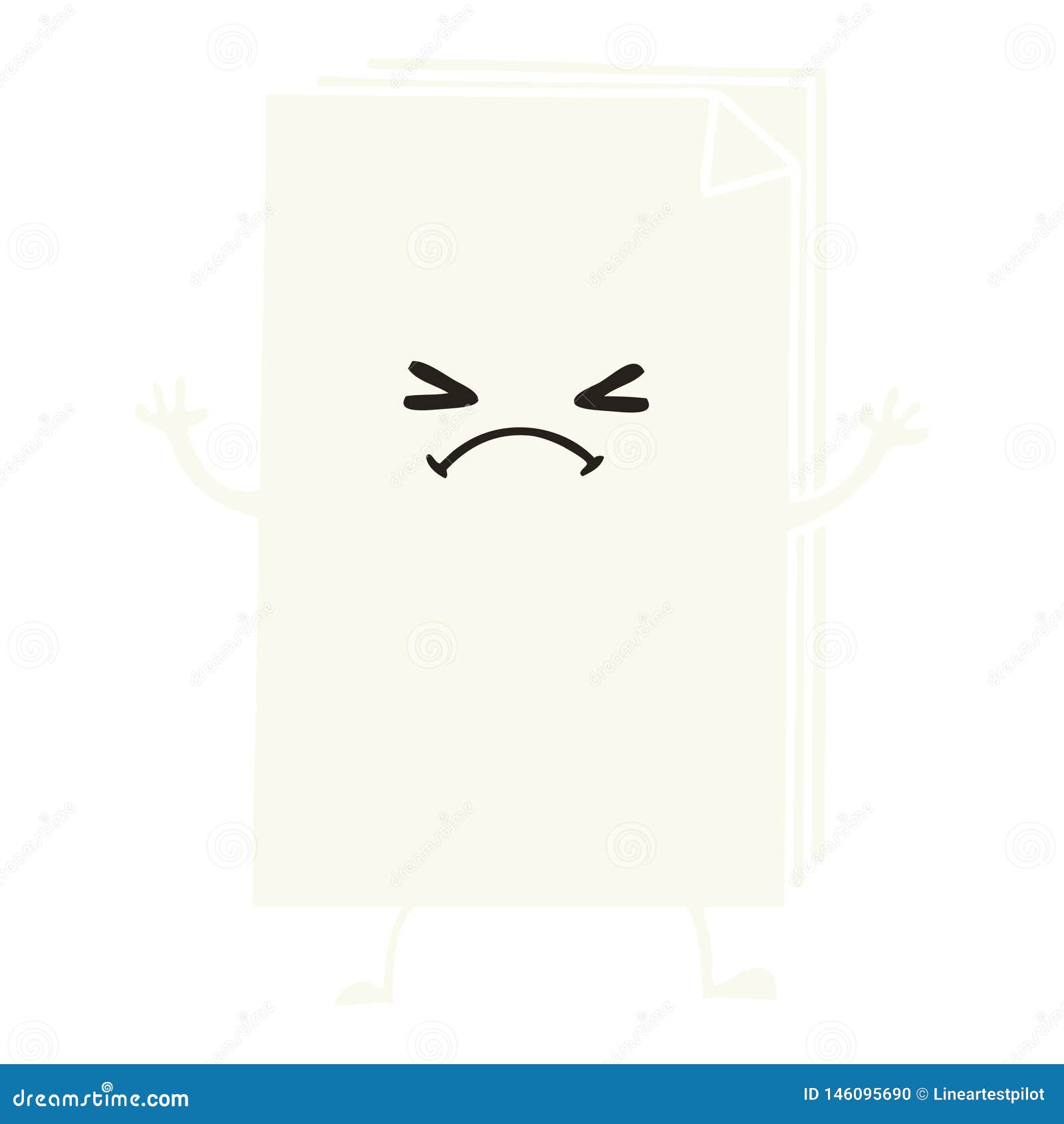 Hand Drawn Quirky Cartoon Cross Paper Stack Stock Vector - Illustration ...