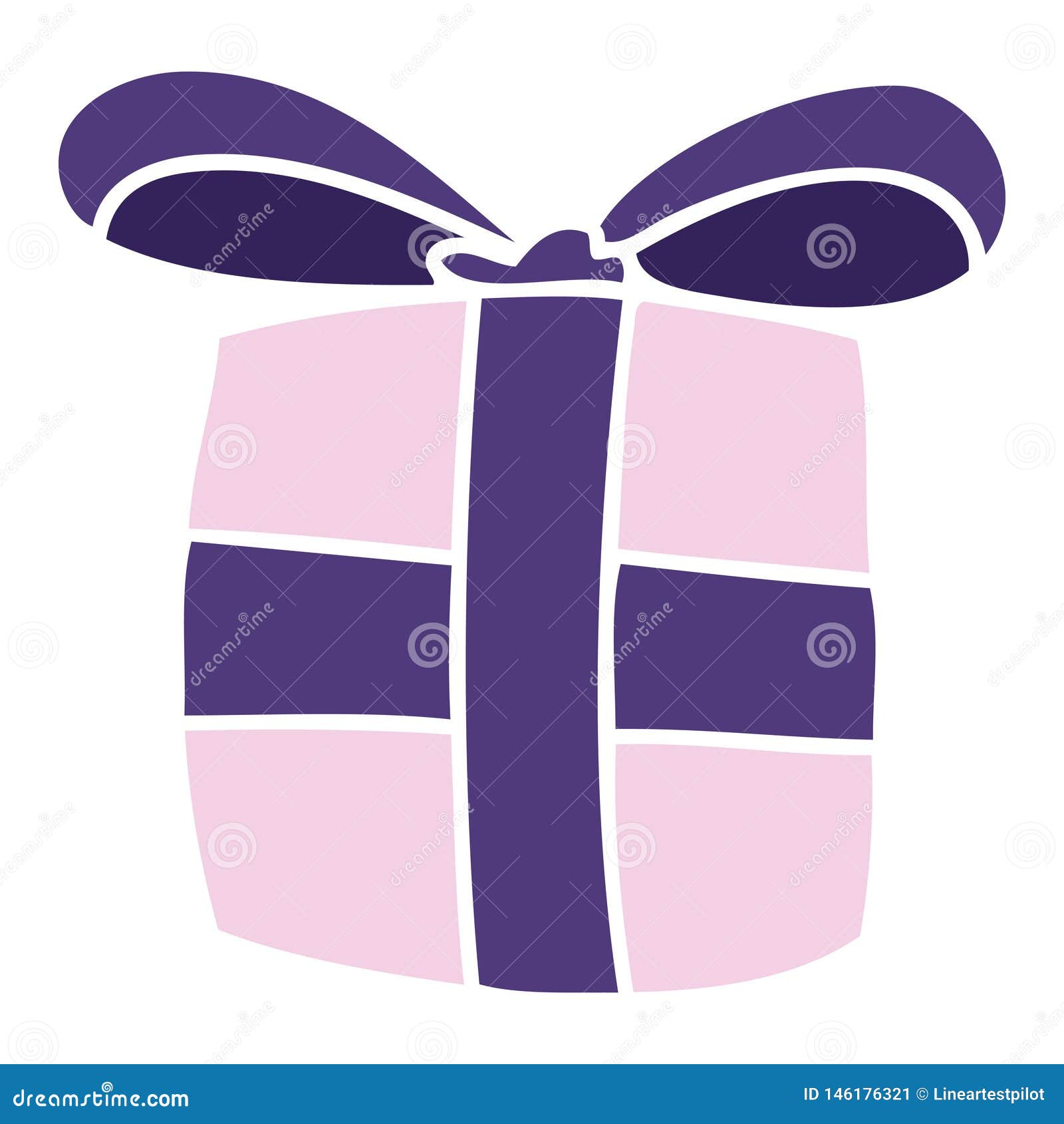 Hand Drawn Quirky Cartoon Present Stock Vector - Illustration of gift ...