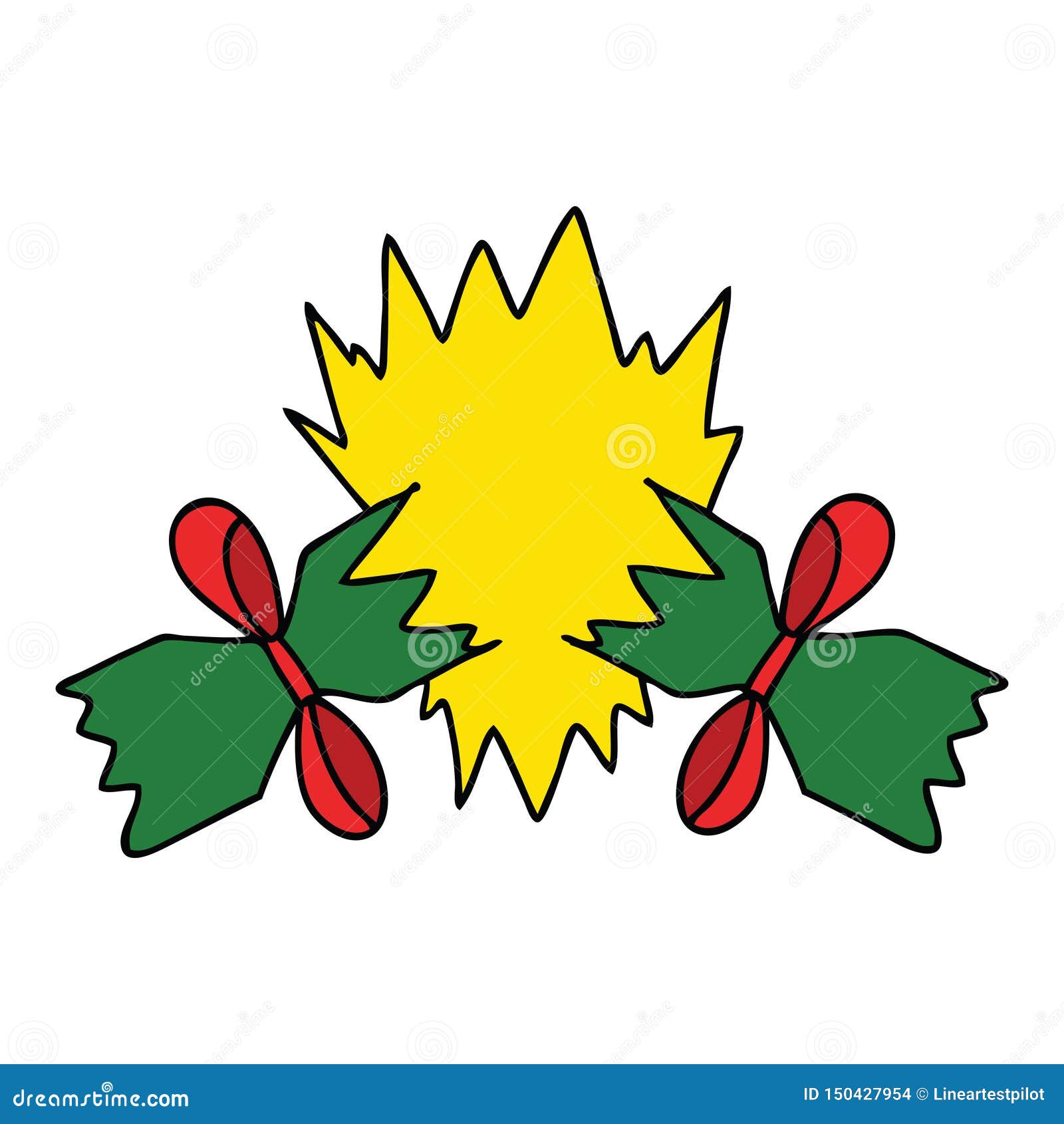 Hand Drawn Quirky Cartoon Pulled Cracker Stock Vector - Illustration of ...