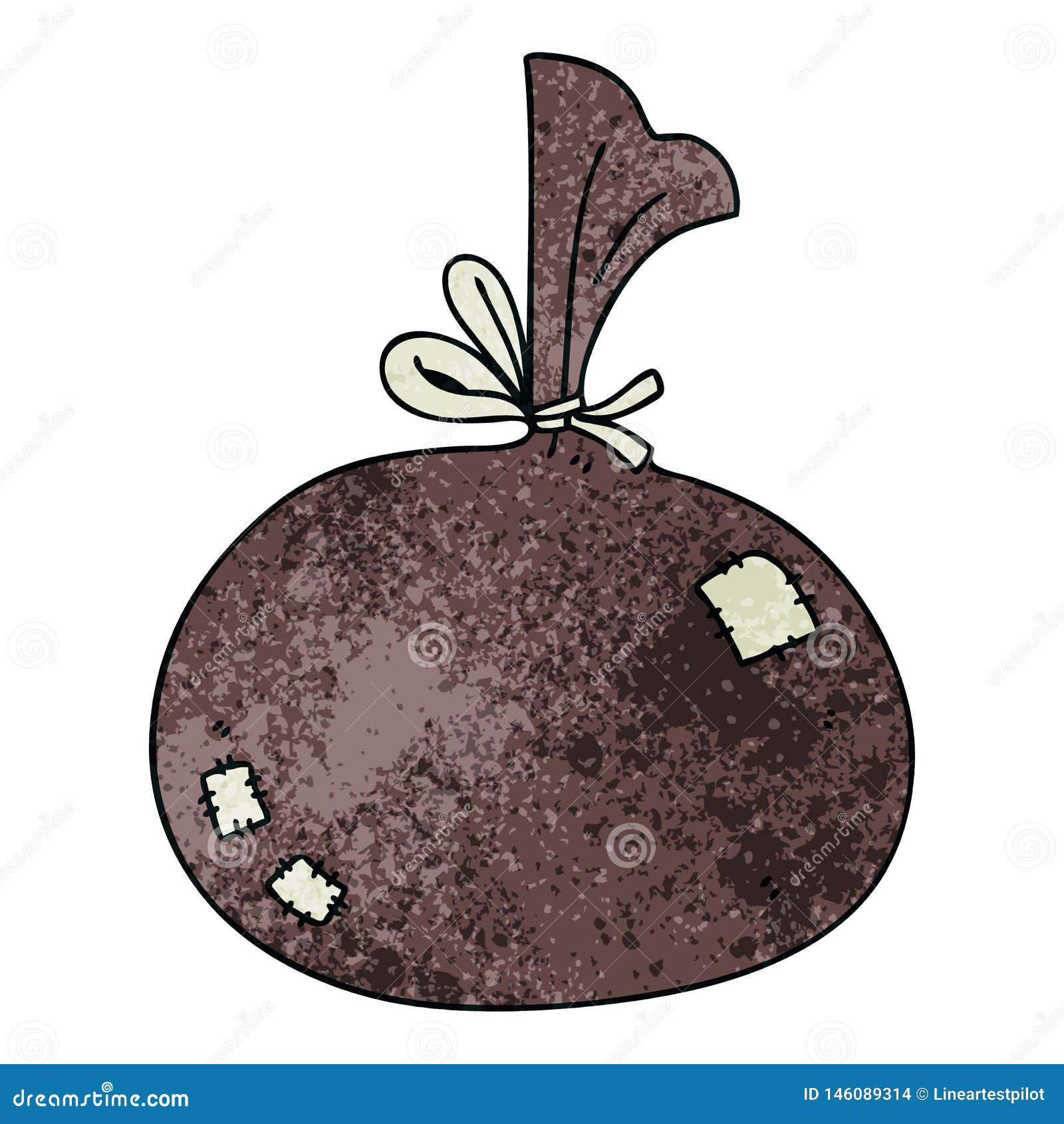 Hand Drawn Quirky Cartoon Sack Stock Vector - Illustration of quirky ...