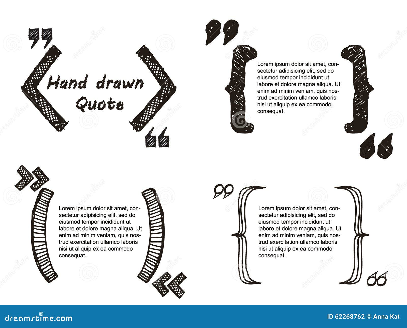 Hand drawn Quote stock vector. Illustration of comma - 62268762