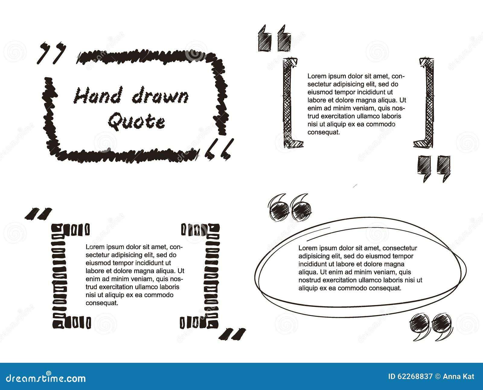 Hand drawn Quote stock vector. Illustration of icon, note - 62268837